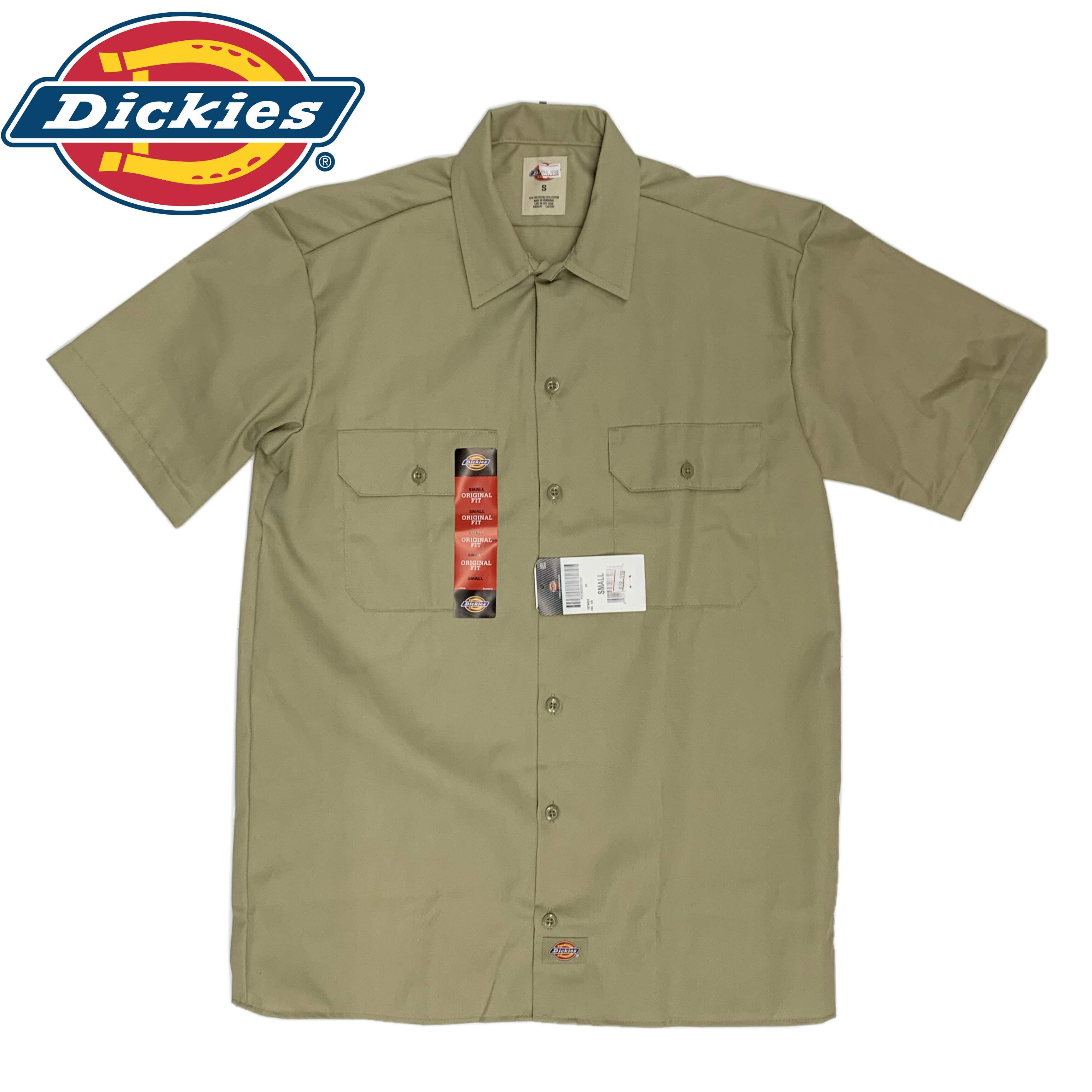 Dickies mens Short-sleeve Work Shirt, Khaki, Large - Walmart.com