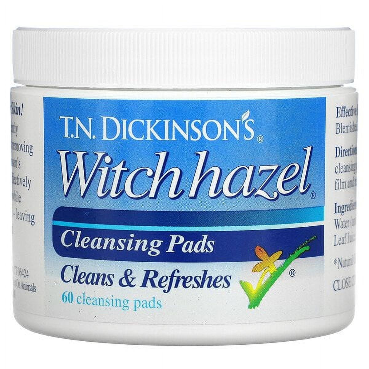 Dickinson Brands, T.N. Dickinson's Witch Hazel Cleansing Pads, 60 Pads ...