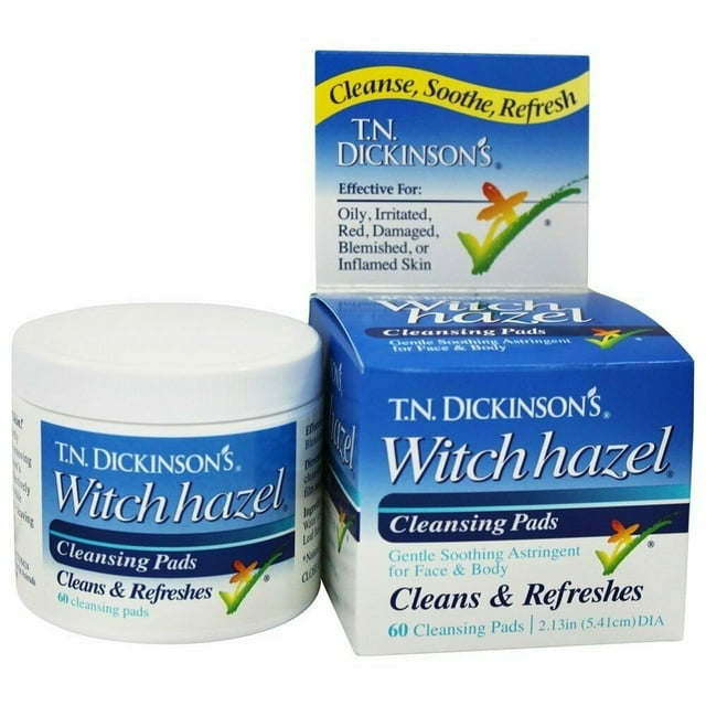 Dickinson Hazelet Witch Hazel Pads, 60 Pads,Pack of 3 - Walmart.com