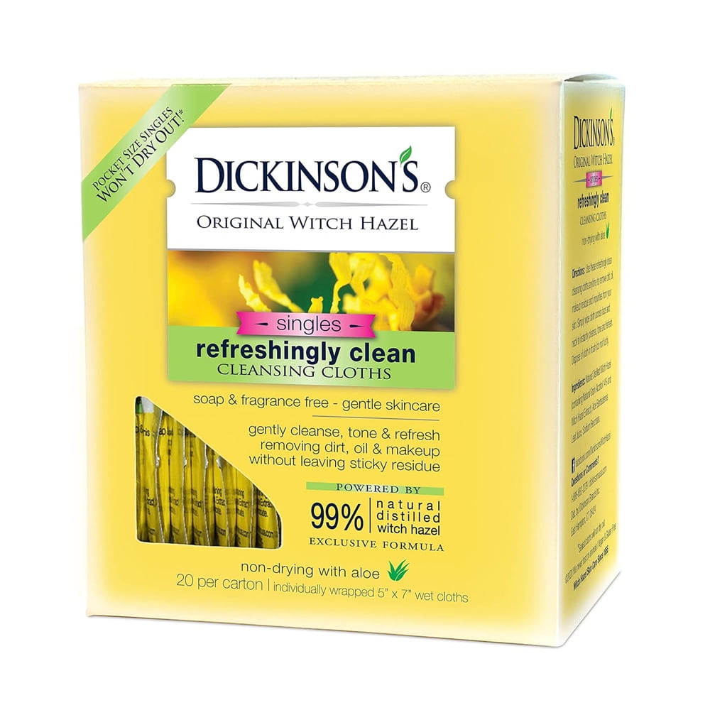 Dickinson's Original Refreshingly Clean Facial Wipes Towelettes, Witch ...