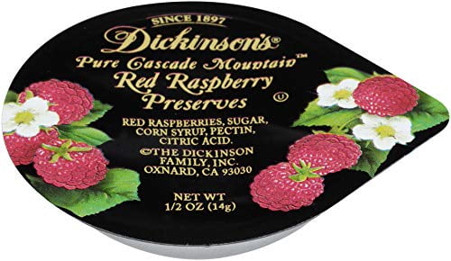 Dickinson's Pure Cascade Mountain Red Raspberry Preserves, 0.5 Ounce ...