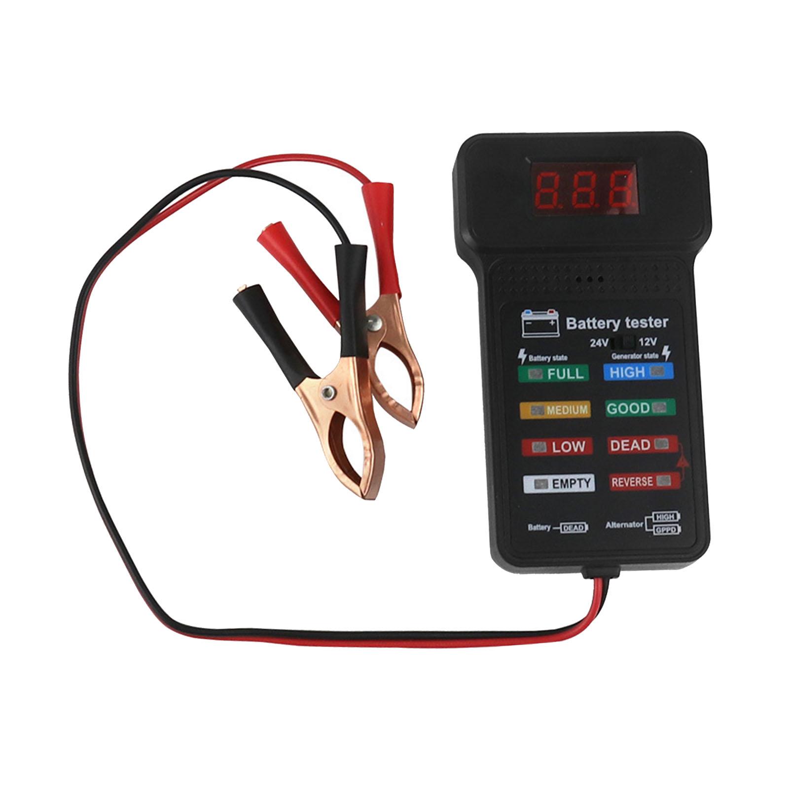 Dickly 12 V 24 Battery Alternator Tester Automotive Checker for Truck ...