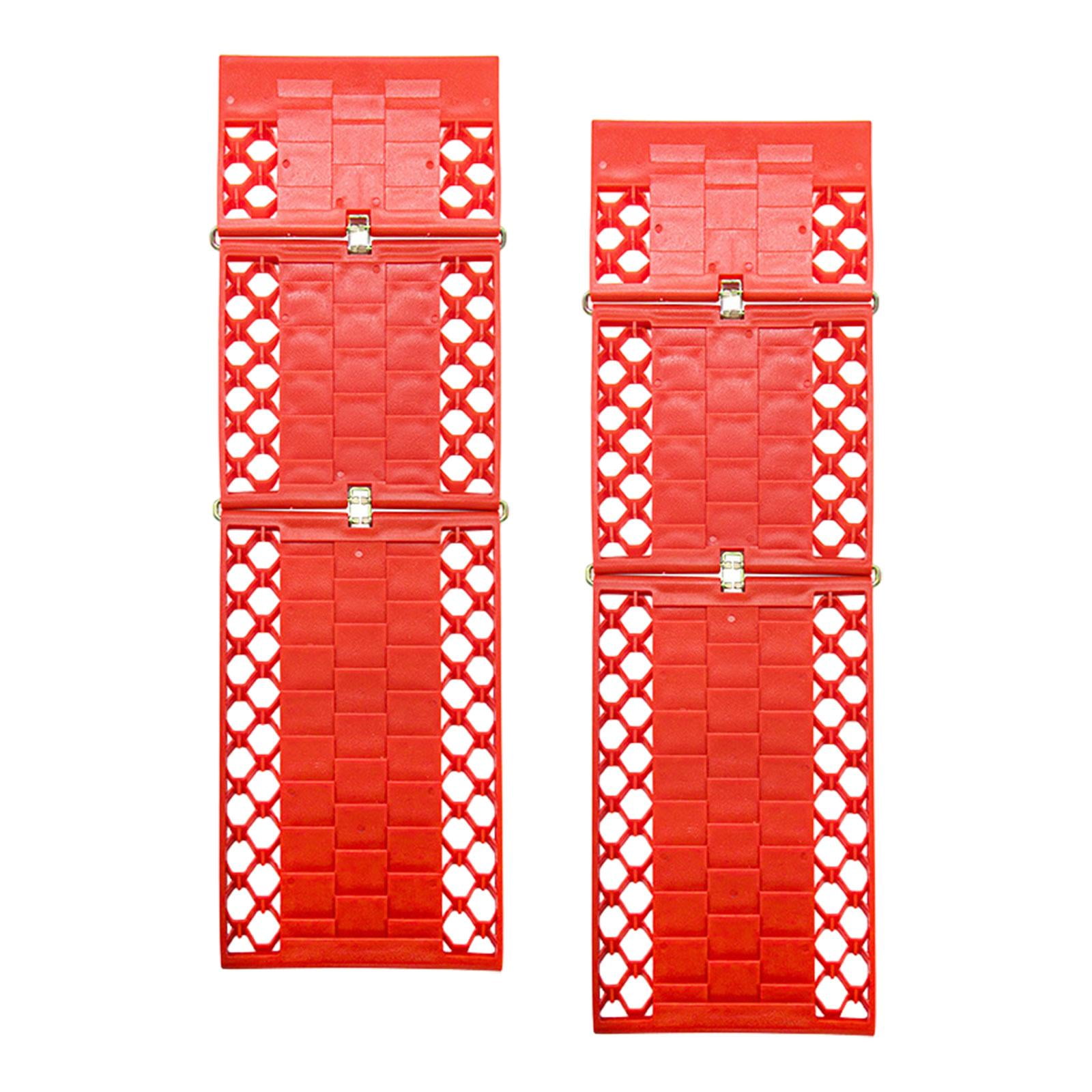 Dickly 2 Pieces Generic Foldable Traction Boards Car Escaper Red ...