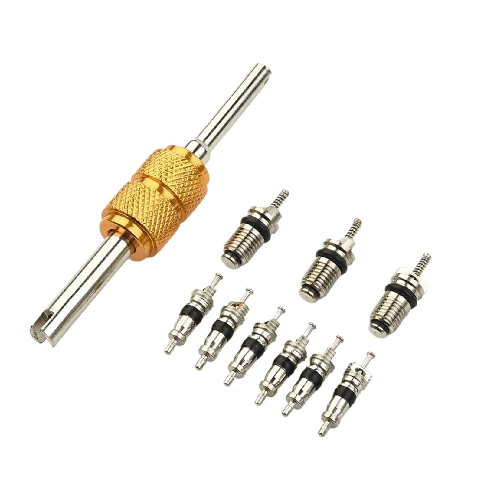 Dickly 9 Pieces Car Air Conditioning Valve Core Accessory Valve Core ...