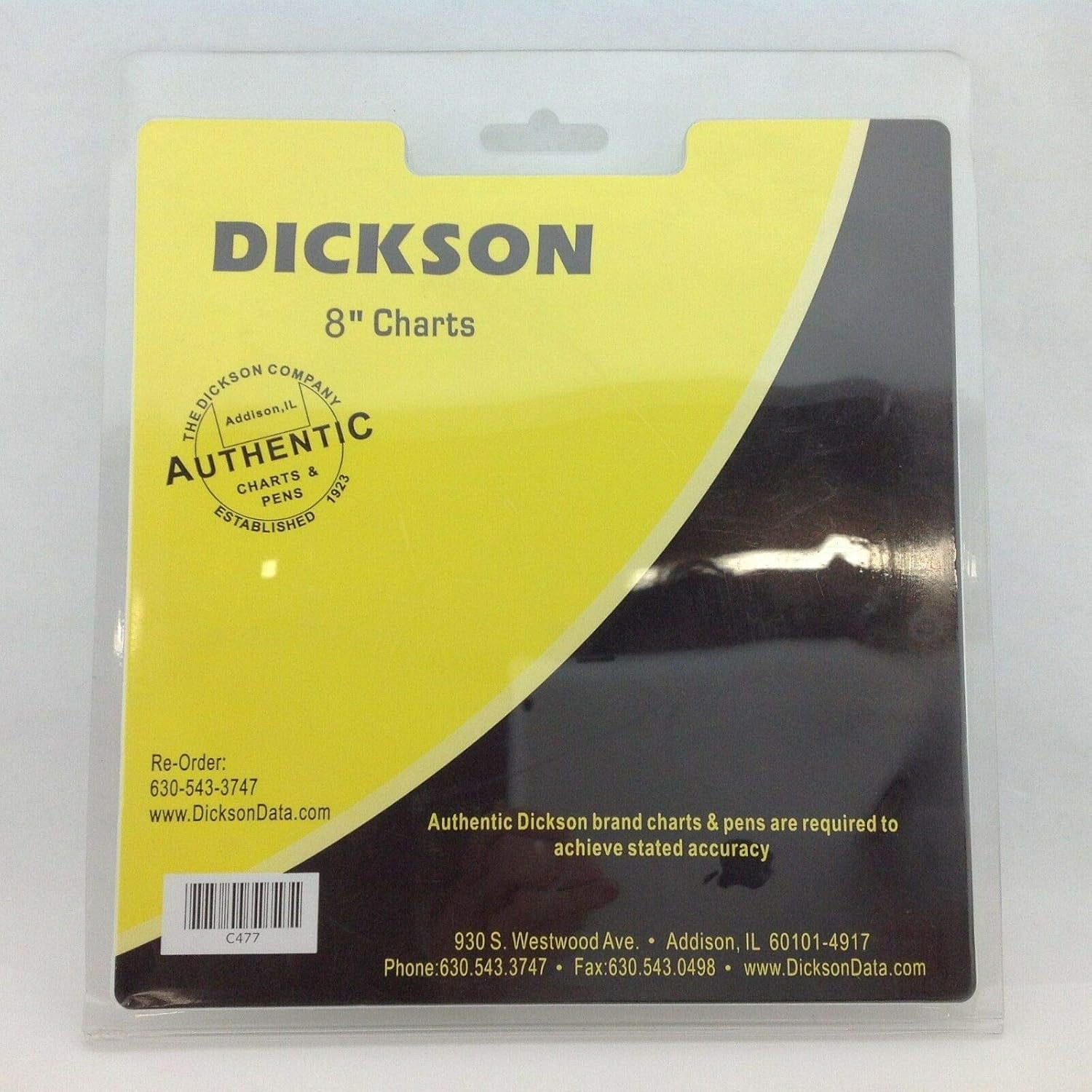 Dickson C477 Circular Chart Recorder, 7-Day, 40 to 110°F, 0-100% Rh, 8 ...