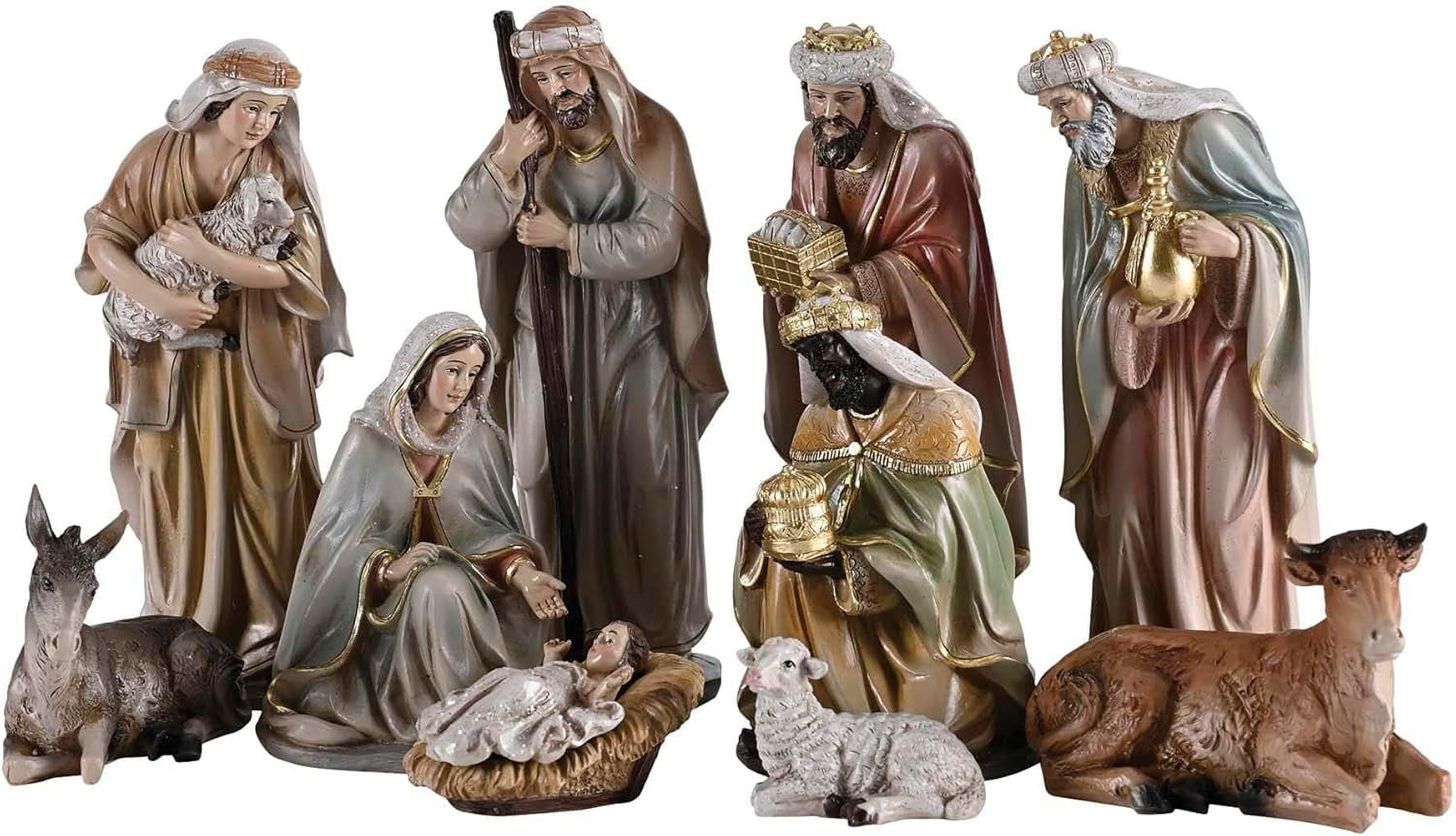 Dicksons 11-Piece Nativity Holy Family Wise Men Shepherd - 8.25 x 3 ...