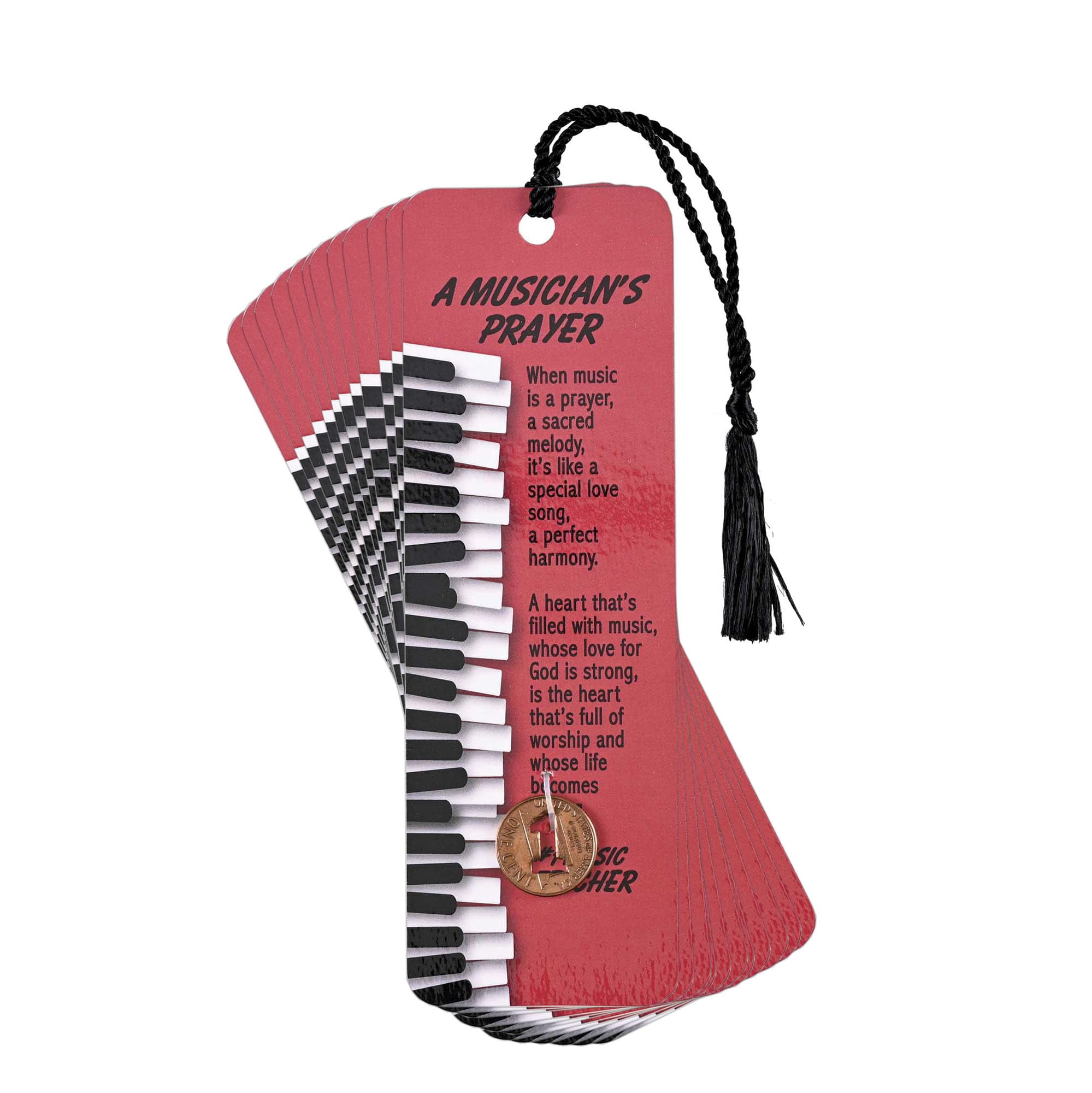 Dicksons A Musician's Prayer, #1 Music Teacher, Red 6 x 2 Inch Paper ...