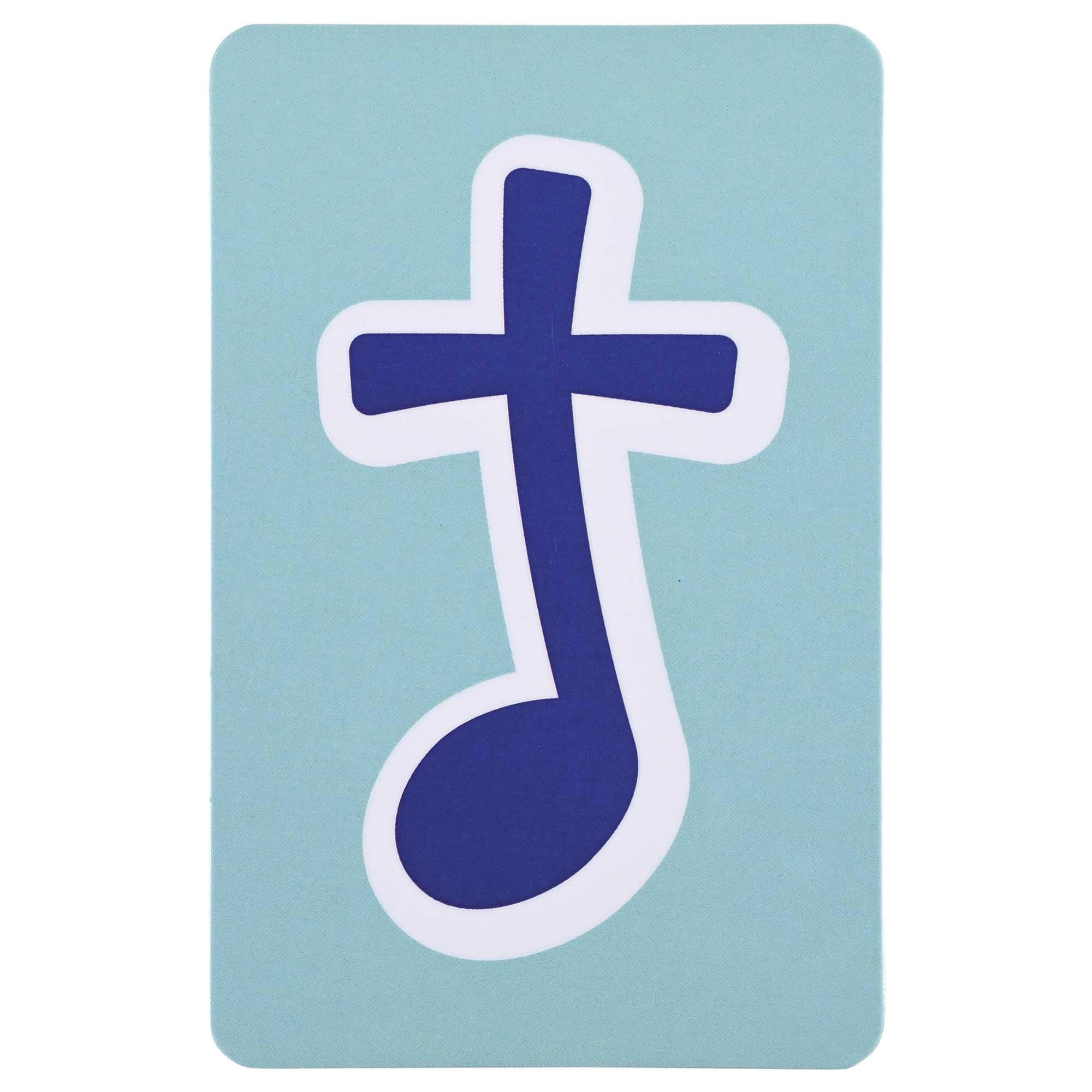 Dicksons BKMPK-517 Sing to Him Sing Praise to Him Music Note Sky Blue and Royal Blue 2.5 x 4 ...