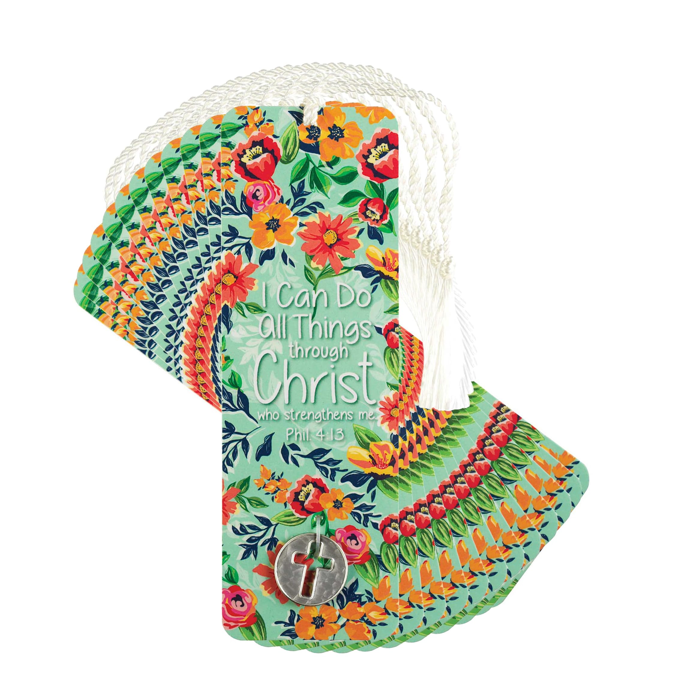 Dicksons Can Do All Things Through Christ Floral 6 inch Paper Tussled ...