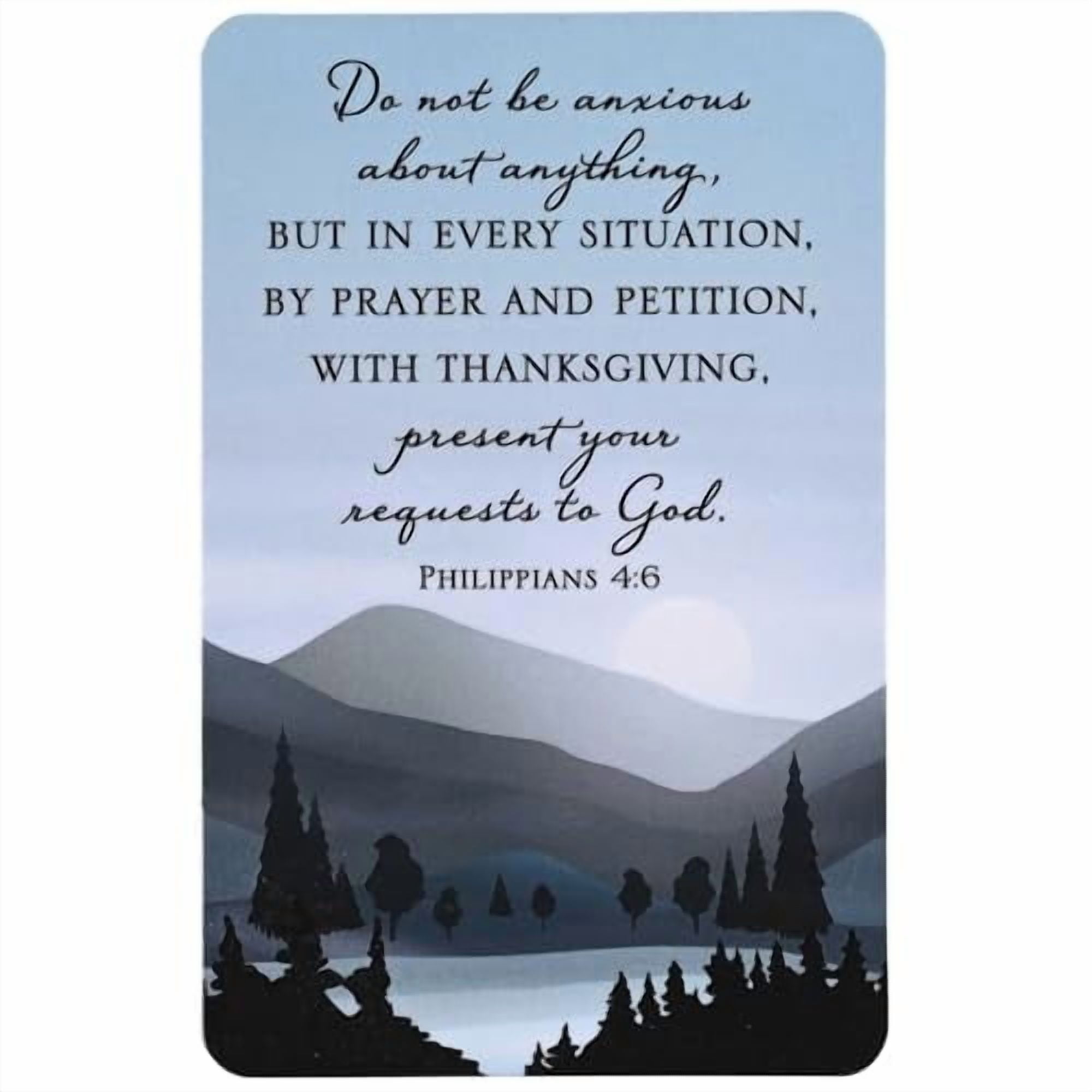 Dicksons Do Not Be Anxious - Philippians 4:6, Blue 3.8 x 2.5 Inch ...