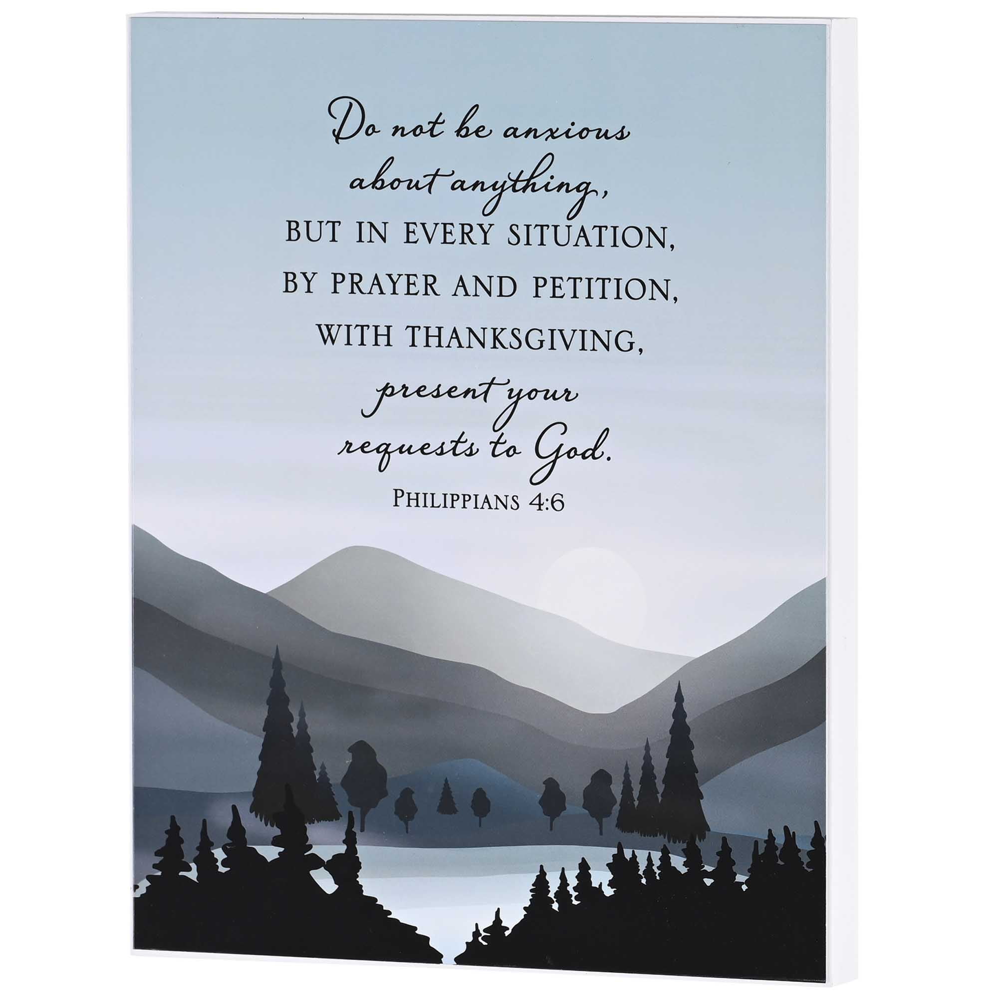 Dicksons Do Not Be Anxious, Philippians 4:6 Blue/Grey 10 x 8 Inch MDF ...