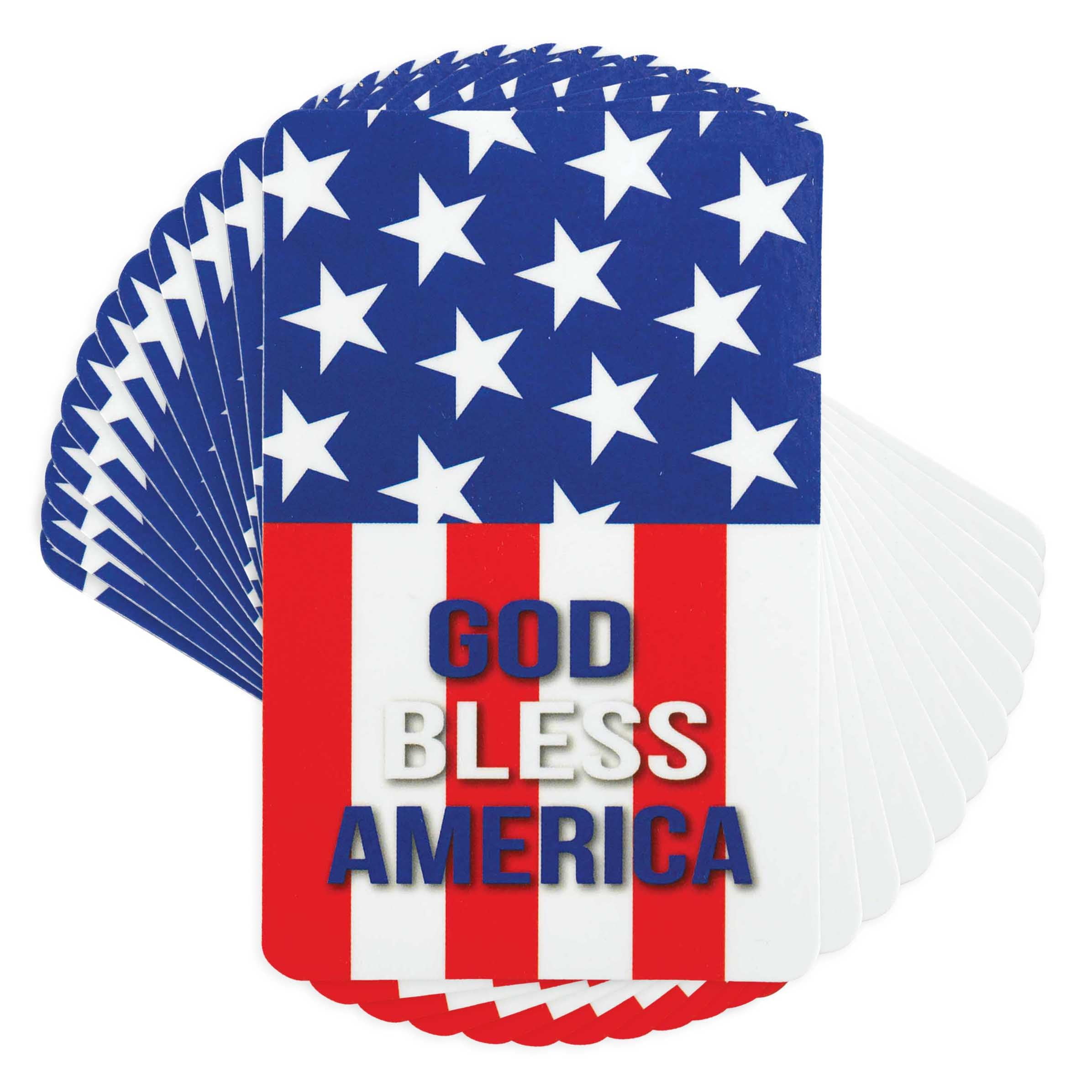 Dicksons God Bless America Red White 4 inch Paper Pocket Card Bookmark ...