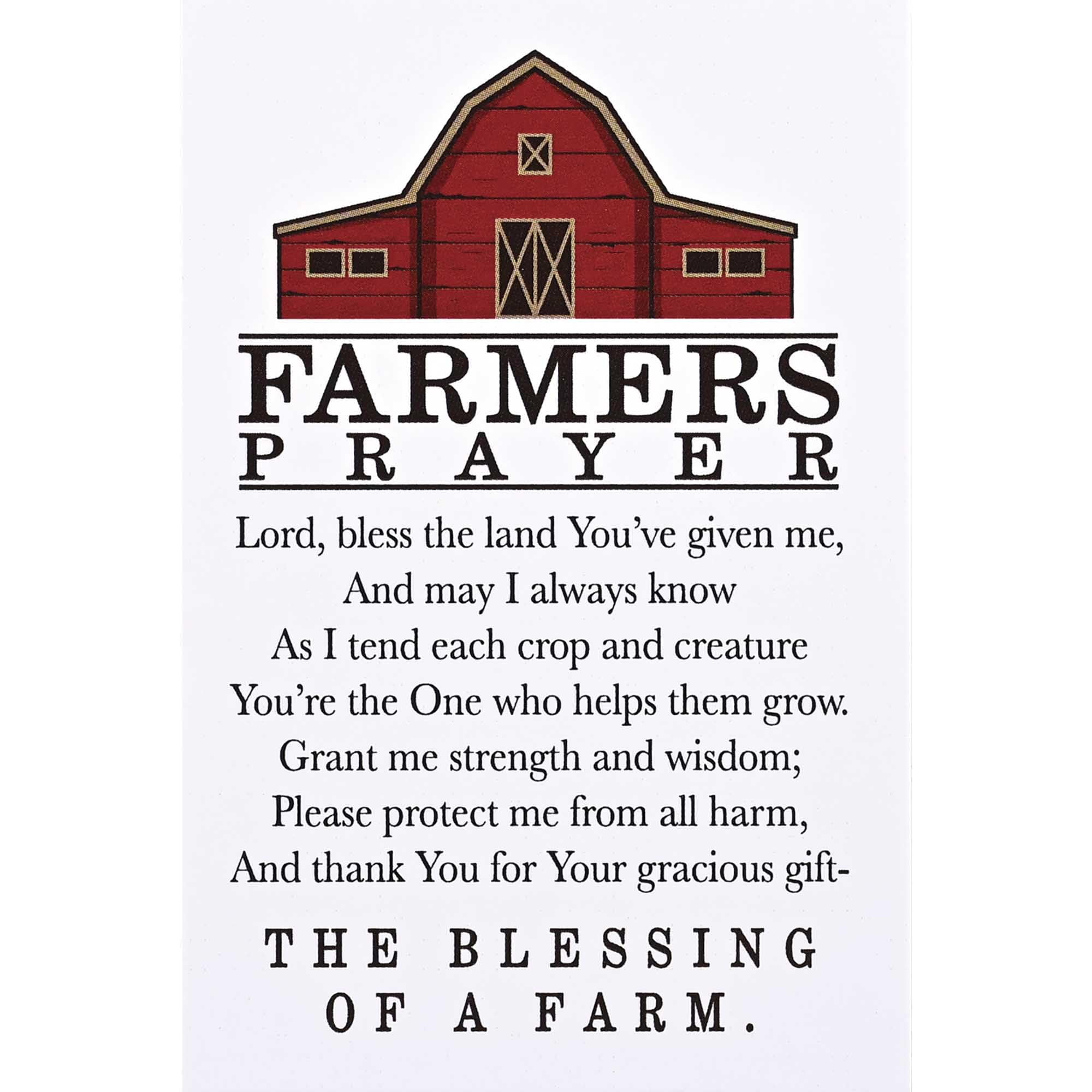 Dicksons IBB-230 Farmers Prayer Bless The Land Crop Creature Strength Wisdom White and Red 3 x 2 ...