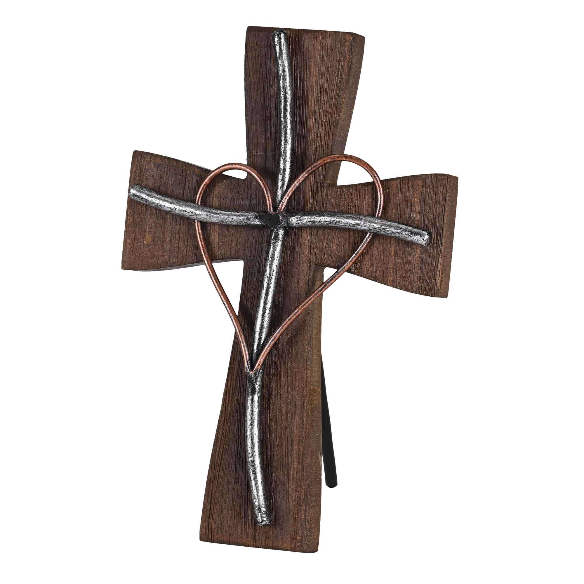 Dicksons Inspirational Standing Tabletop Cross Figurine 5 x 7.5 Resin ...