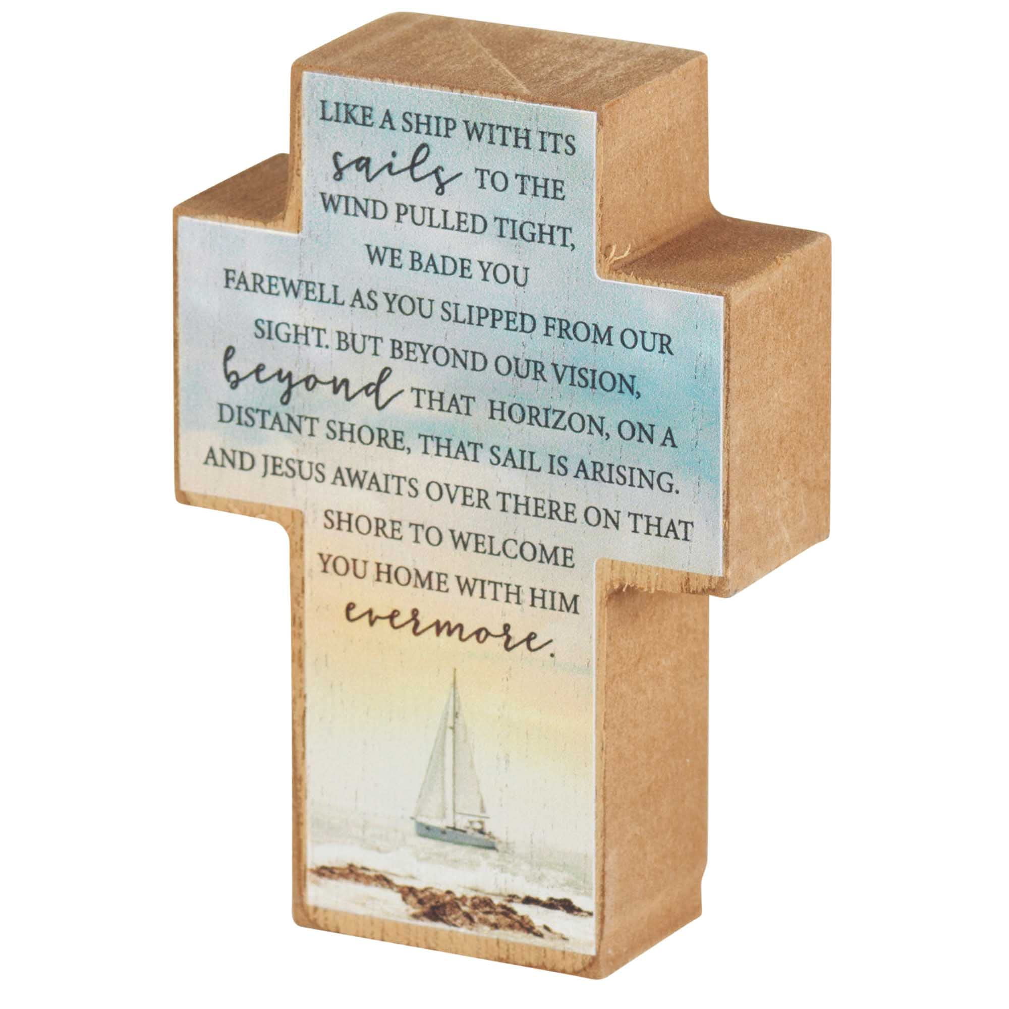 Dicksons Like A Ship Wind Pulled Tight Bereavement 4 inch Wood Table ...