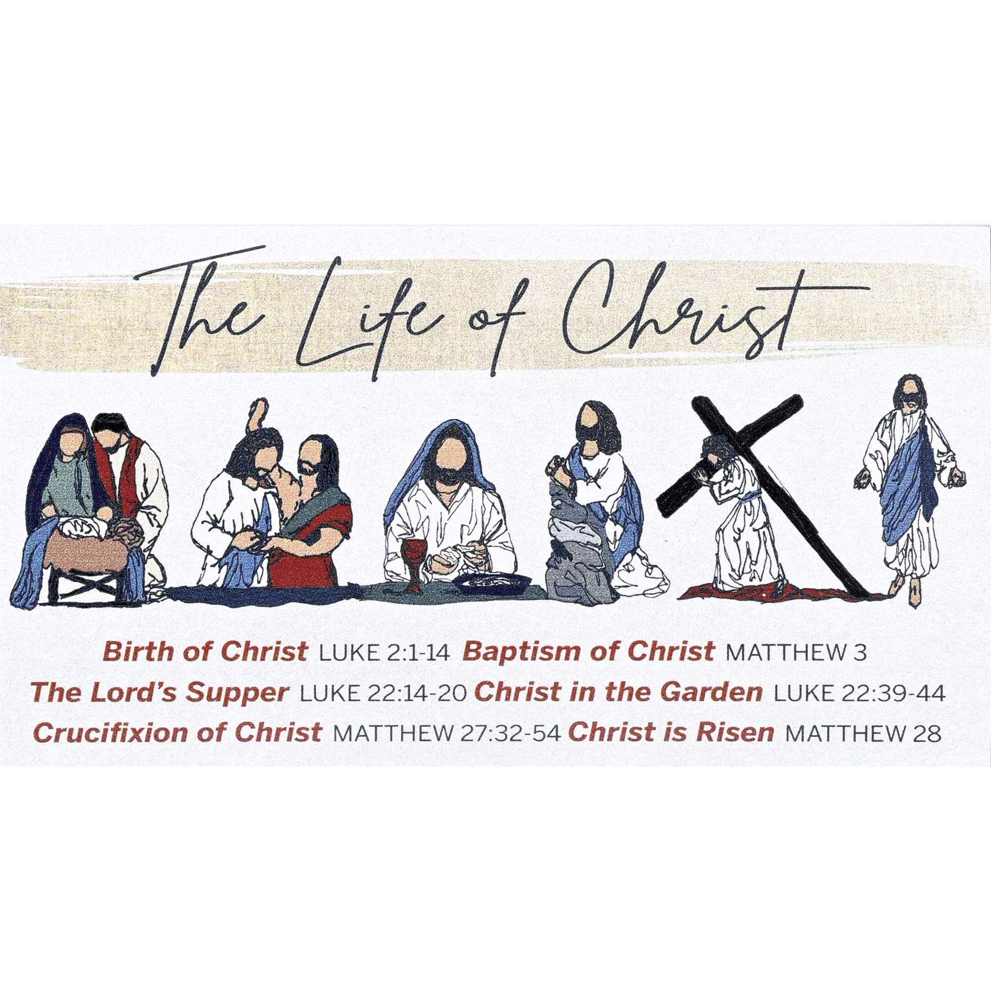 Dicksons MAG-1030 The Life of Christ Tan and Classic White 5 x 3 Inch ...