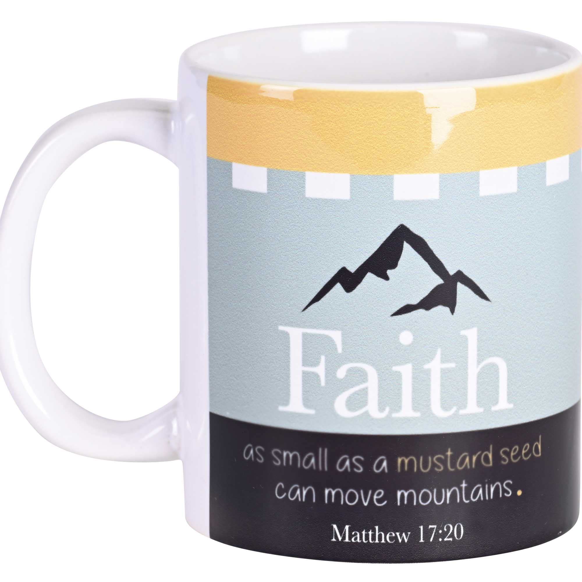Dicksons MUG-1192 Faith Small As A Mustard Seed Blue and Yellow 11 ...