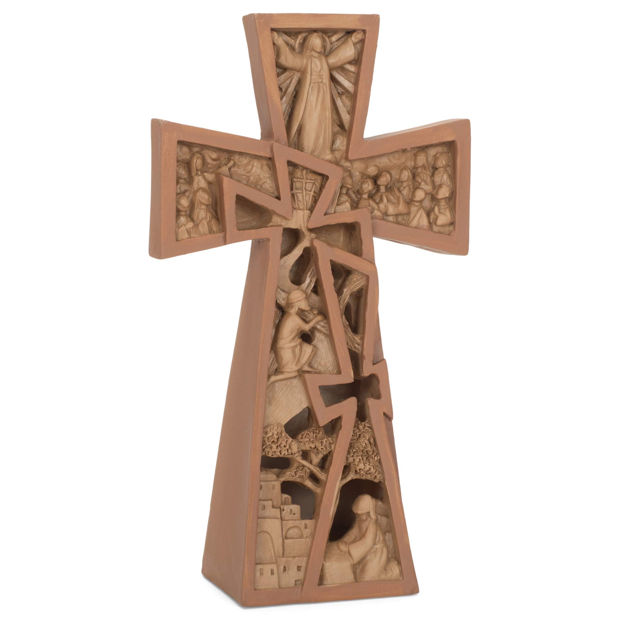 Dicksons Resin Stone Table Top Cross, Jesus Crucifixion and ...