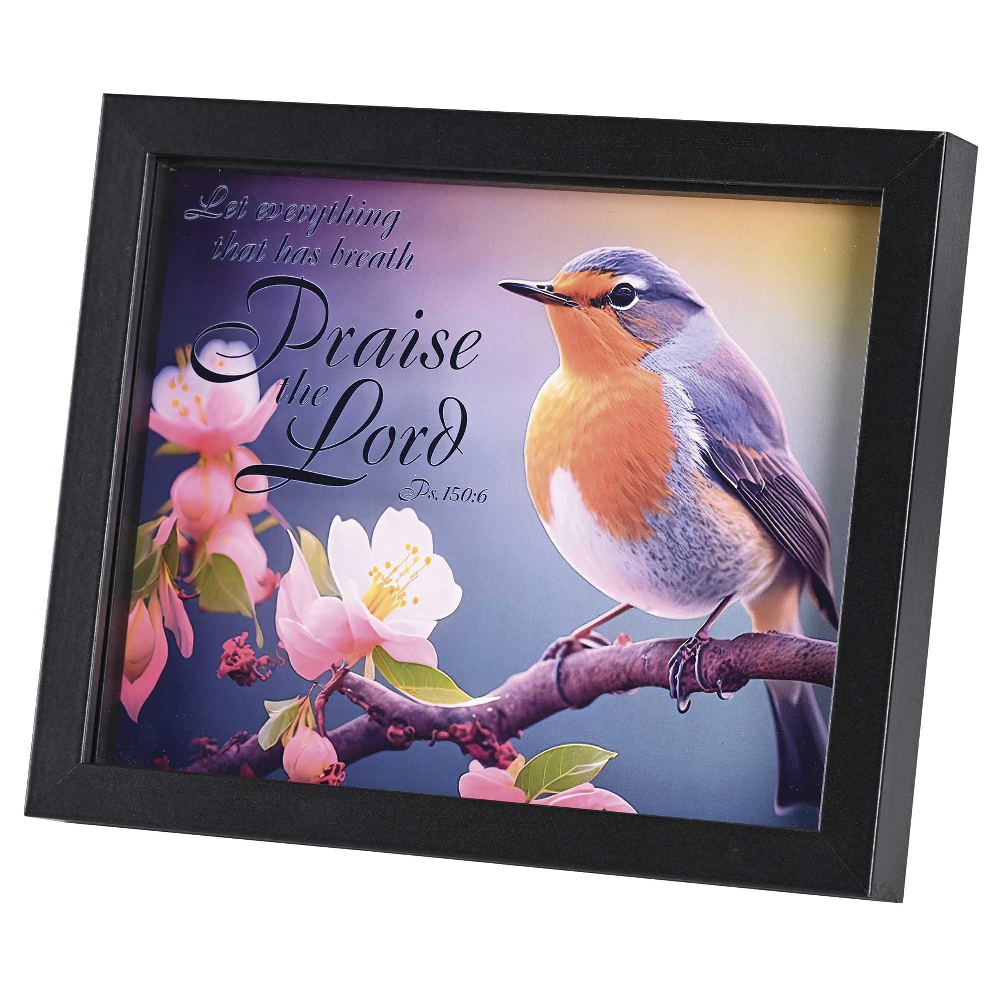 Dicksons Praise The Lord Ps.150:6 Multicolor 11 x 9 Inch MDF/Glass ...