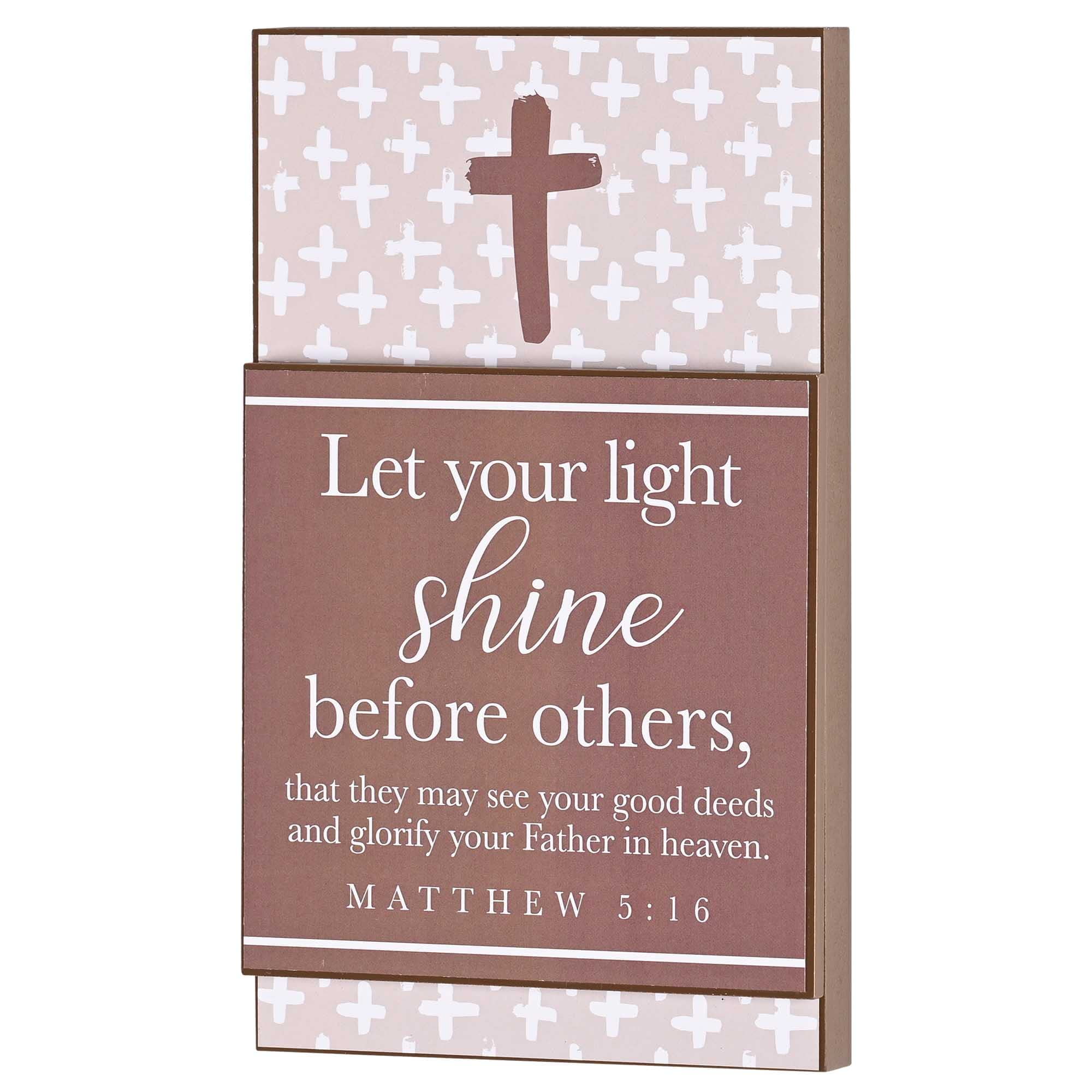 Dicksons SPLK610-349 Shine Before Others Glorify Your Father White and ...