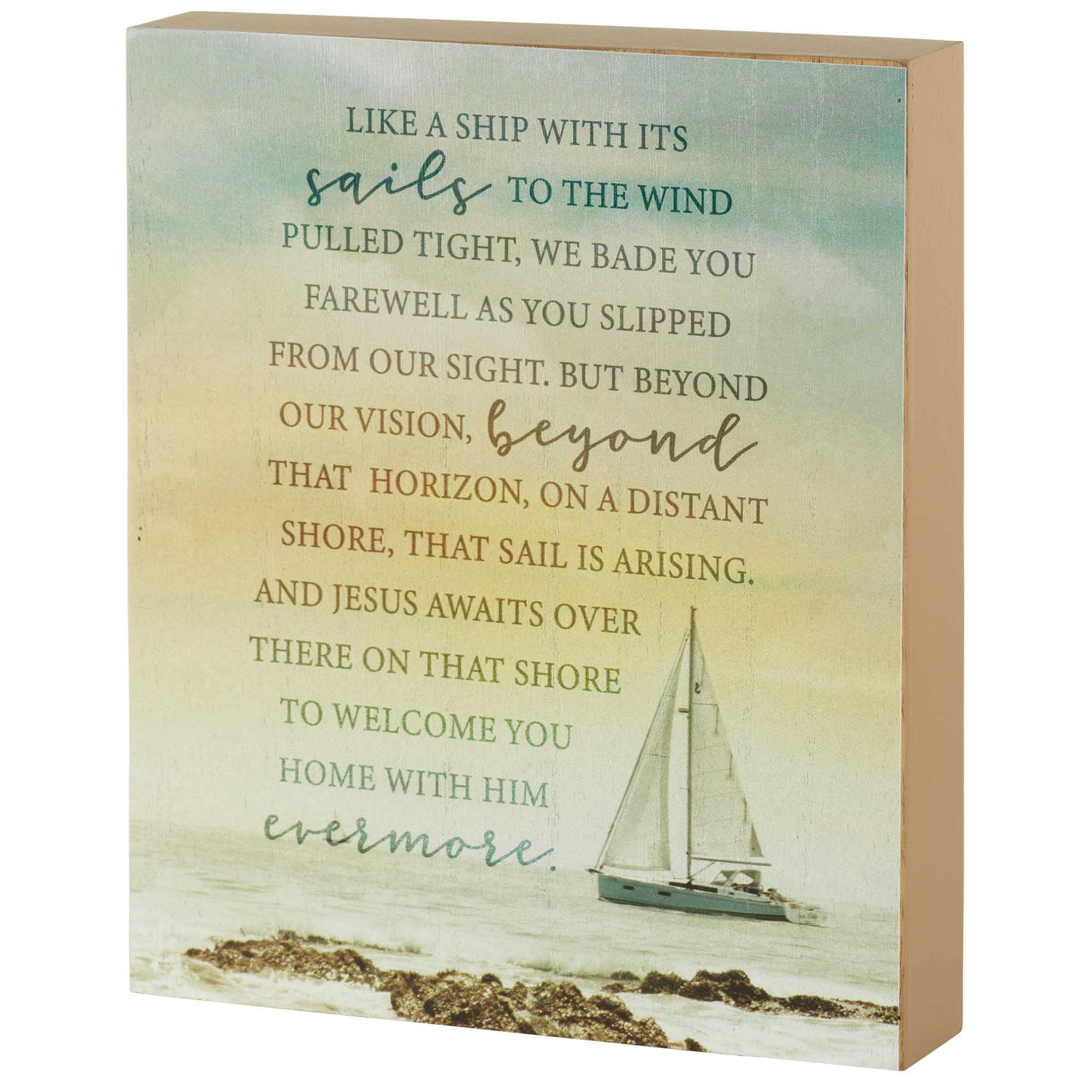 Dicksons Ship With It's Sails Home With Him 8 x 10 MDF Wall Tabletop ...