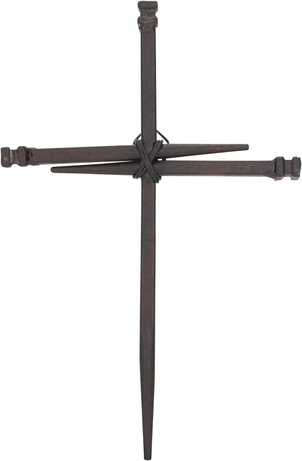 Dicksons Small Three Driven Nails Brown Rust Look 8.5 Metal Wall Cross ...