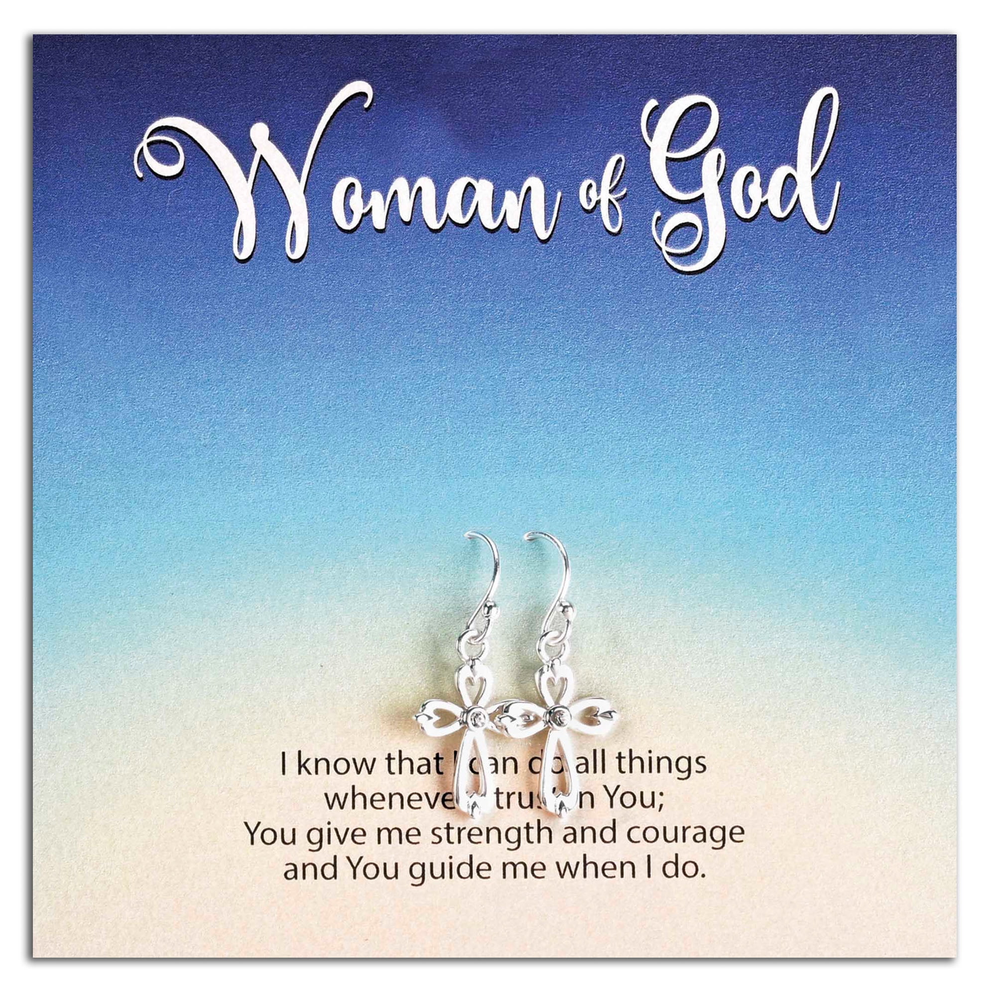 Dicksons Woman of God Open Heart Bud Cross with Crystal Center - 1 Inch ...