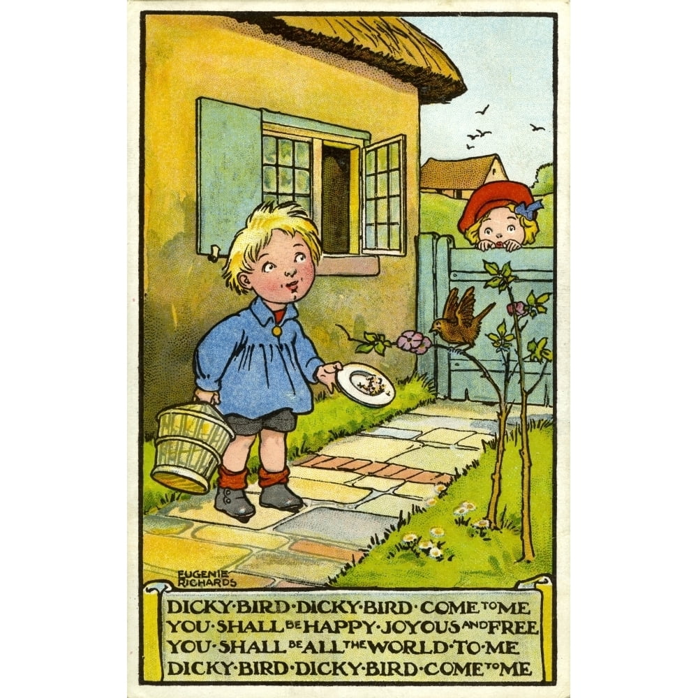 Dicky Bird Dicky Bird Come To Me Poster Print By Mary Evans Picture ...