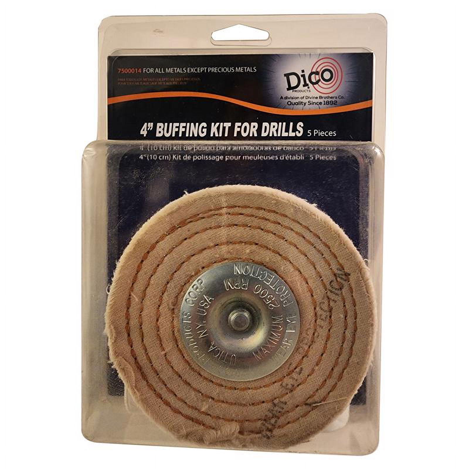 Dico 4 In. Buffing Kit with (2) Buffing Wheels & (3) Compounds 7500014 ...