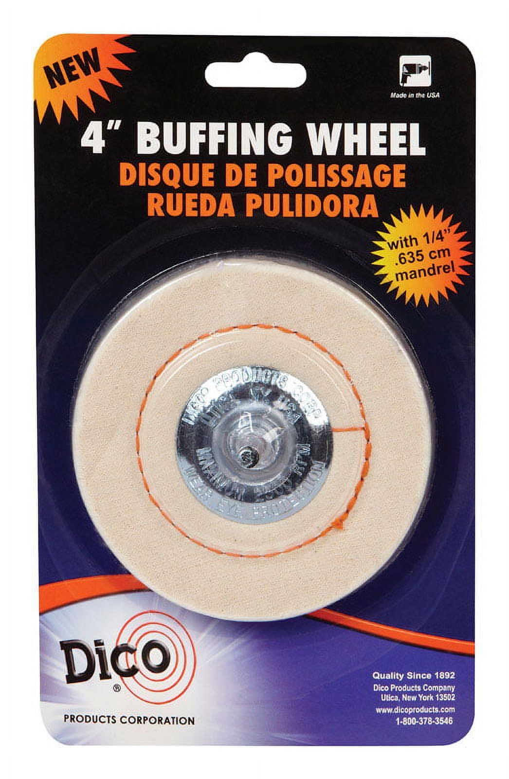 Dico Buffing Wheel 4 " Canton Flannel, Mounted 3/8 " Arbor - Walmart.com