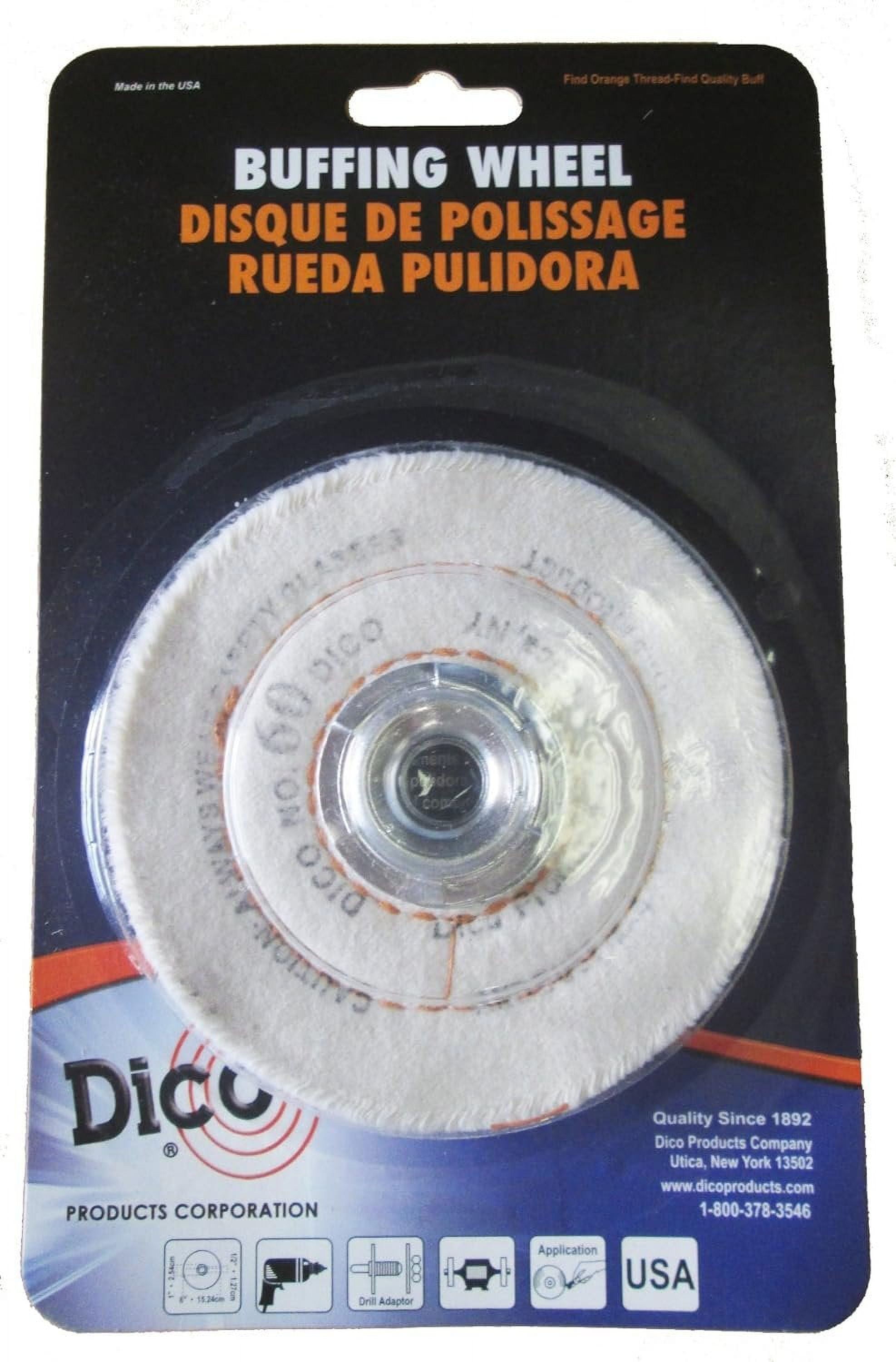 Dico 7000169 6" X 1/2" Flannel Buffing Wheel - Walmart.com