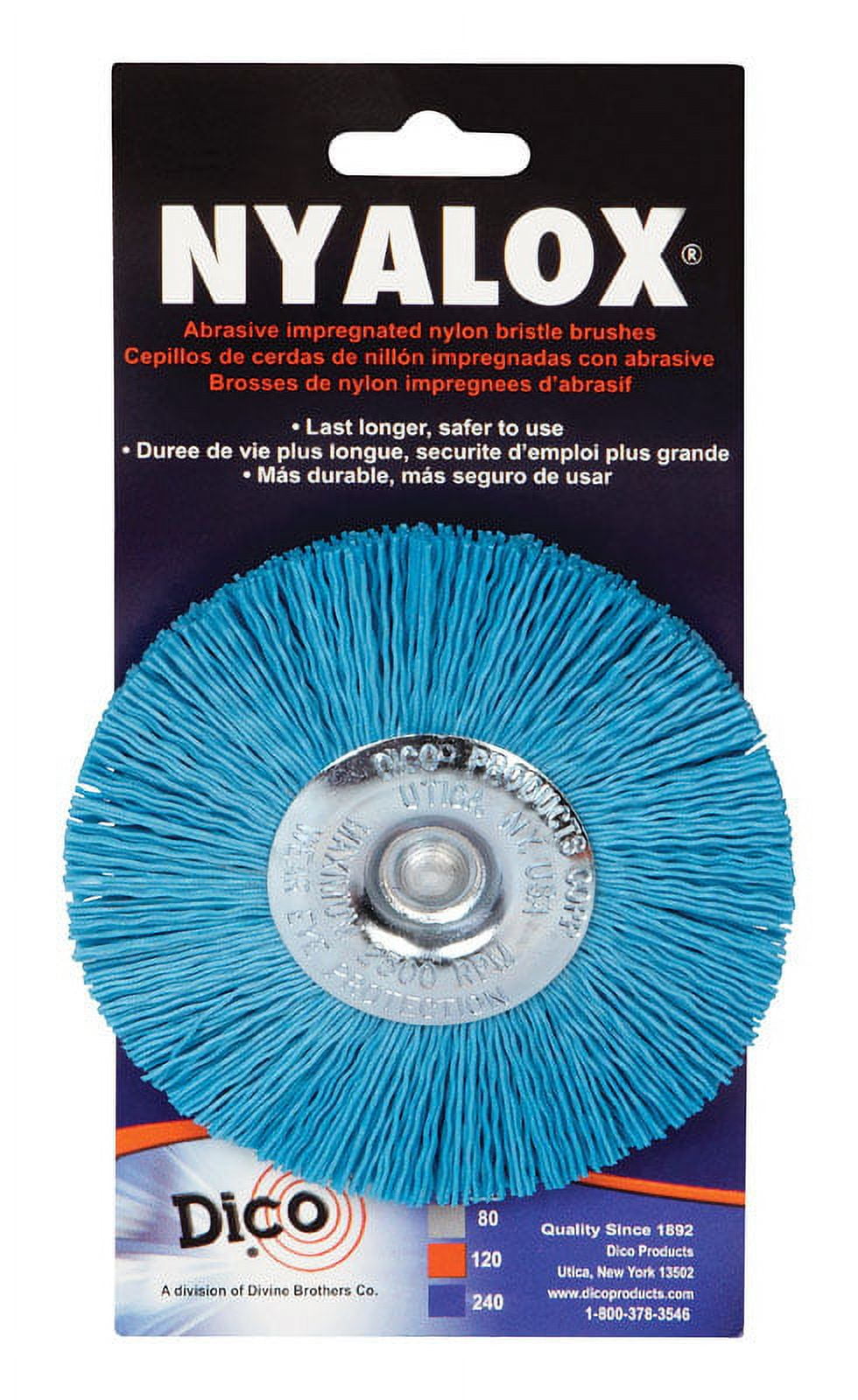 Dico Nyalox 4 In. Twisted Wheel Brush Nylon 2500 Rpm 1 Pc. - Walmart.com