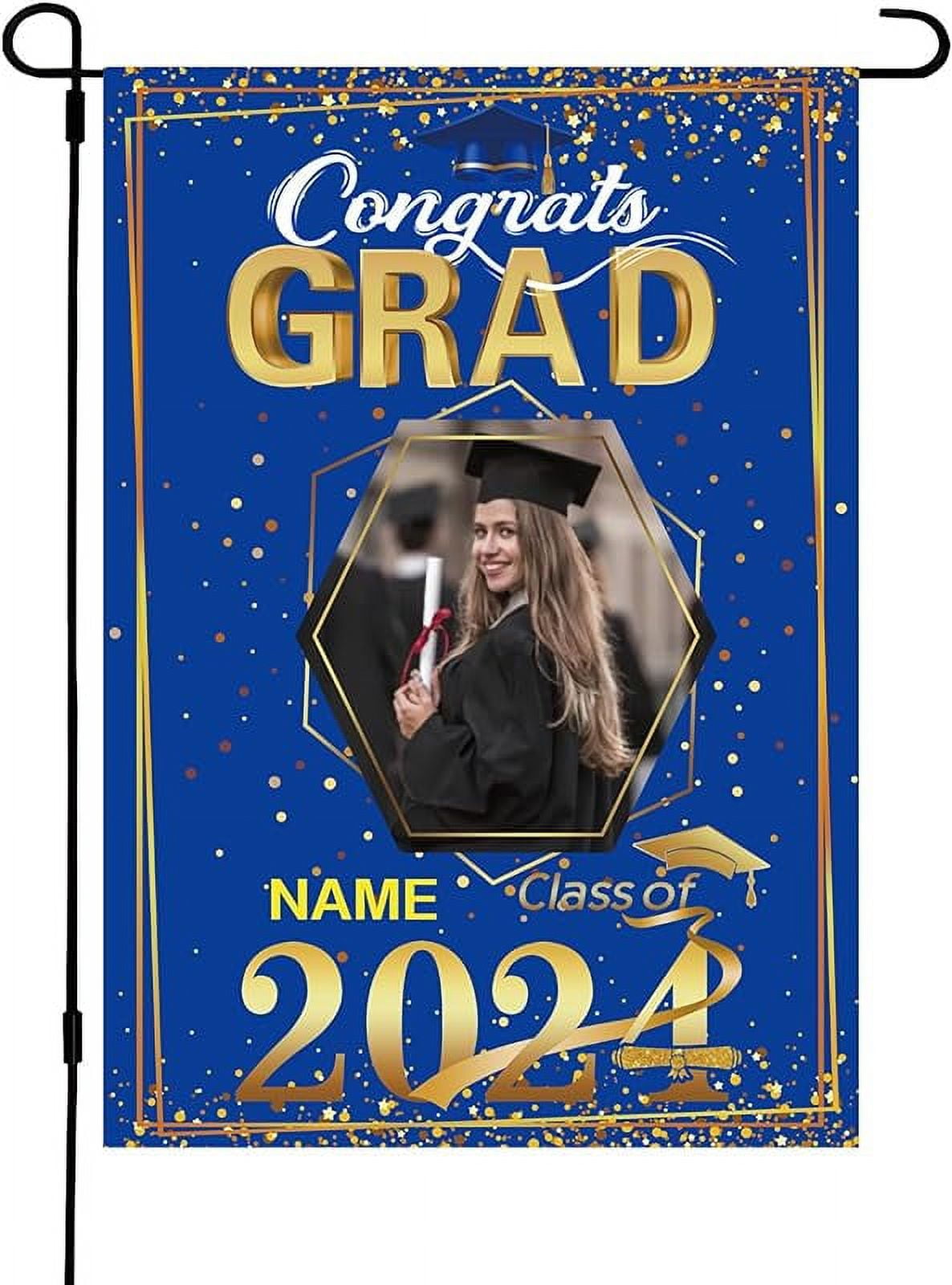 Dicodes Personalized Graduation Garden Banner 2024 Congratulations Graduation College Logo ...