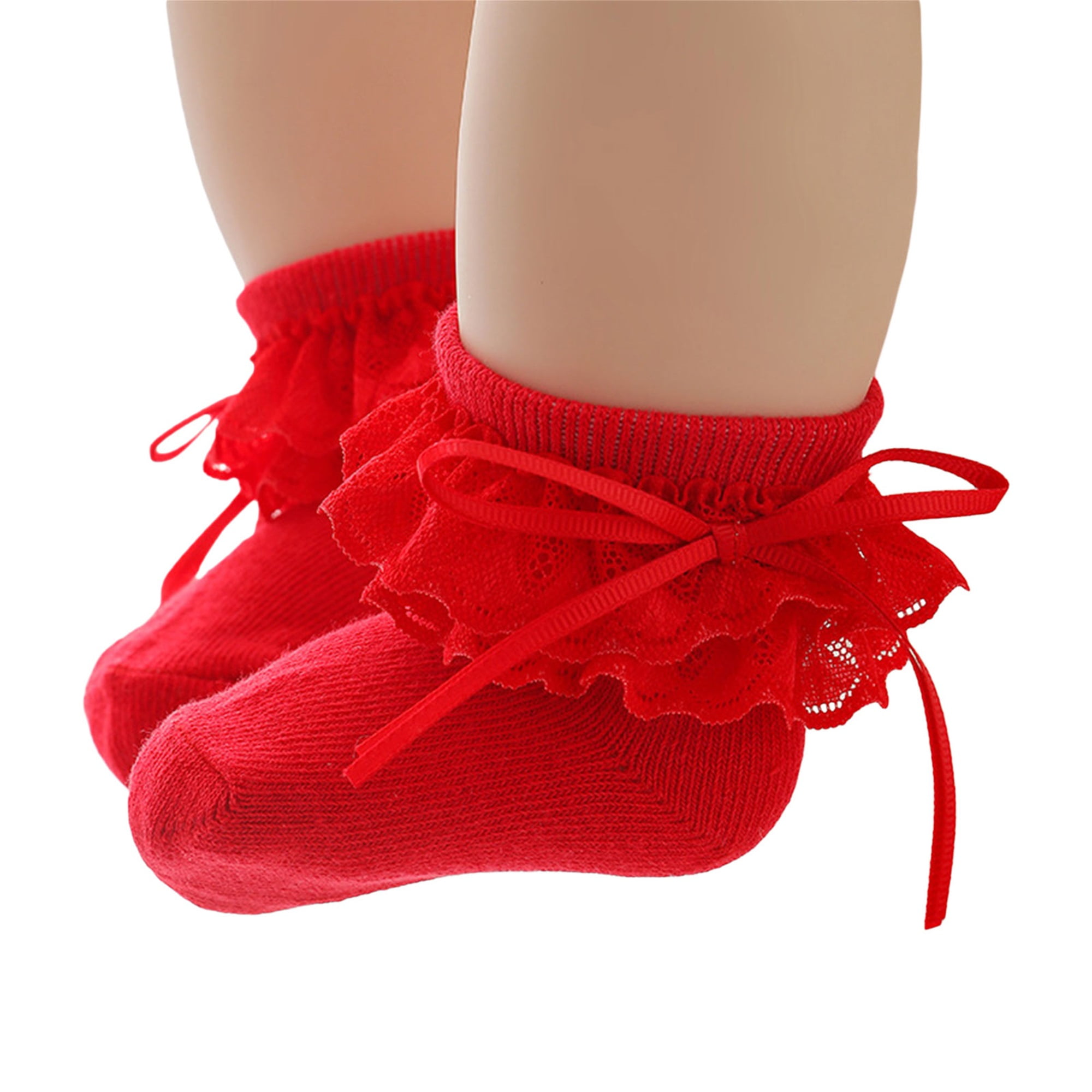 Diconna Kids Baby Girls Socks Cute Baby Princess Dress Socks with Lace ...