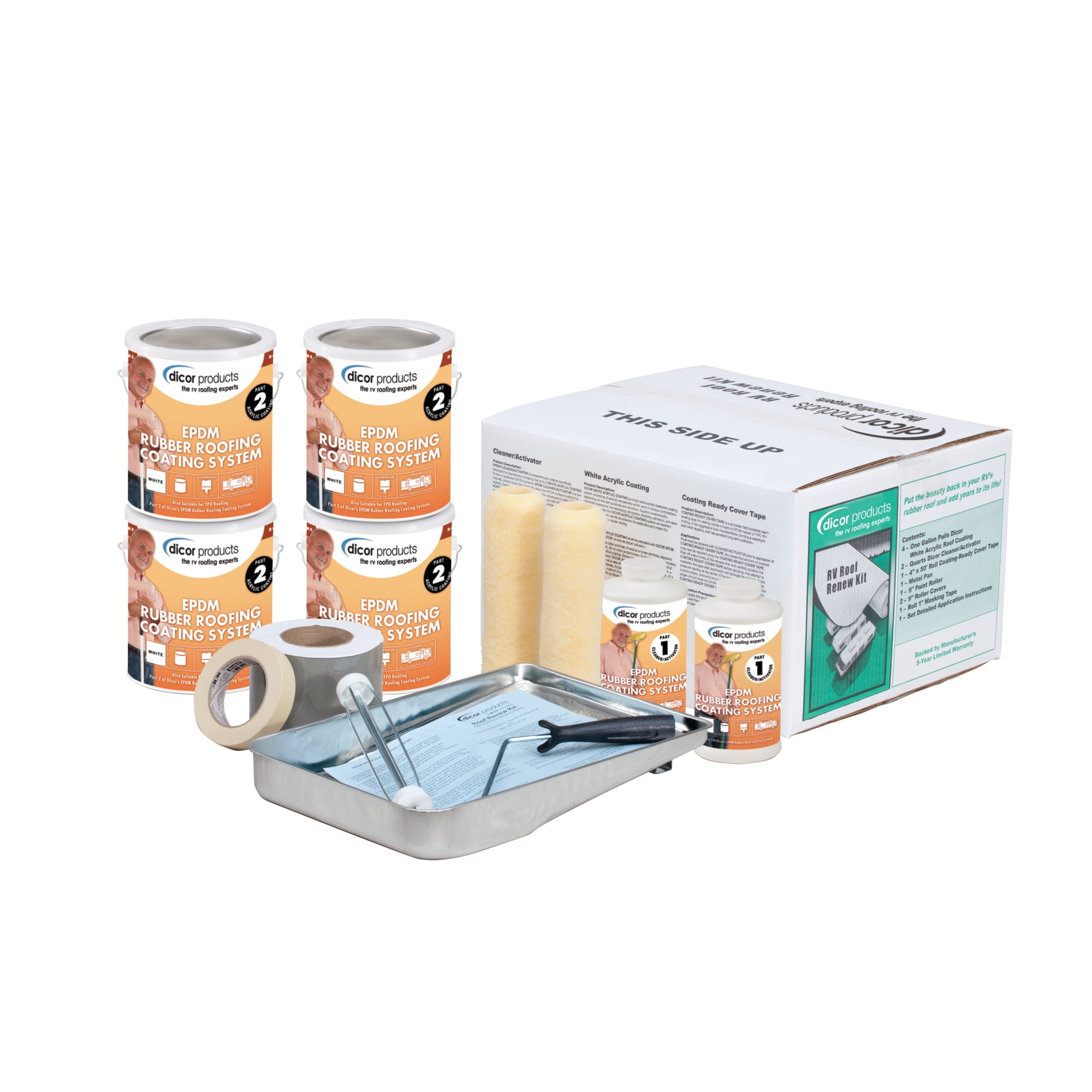 Dicor RP-RRK-30 RV Roof Renew Kit - Walmart Business Supplies