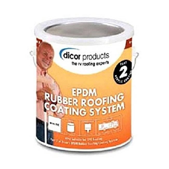 Dicor White EPDM Rubber Roof Coating - 1 Gallon, Waterproofing Liquid ...