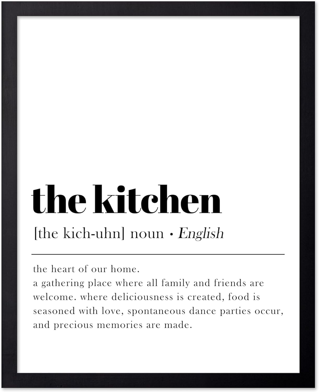 Dictionary Art Poster - Kitchen Definition, Heart Of Home, Simple ...