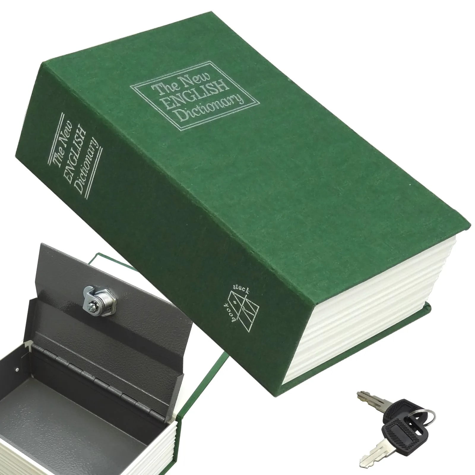 Dictionary Diversion Book Safe w/ Key Lock ~ Metal ~ Green (Small ...