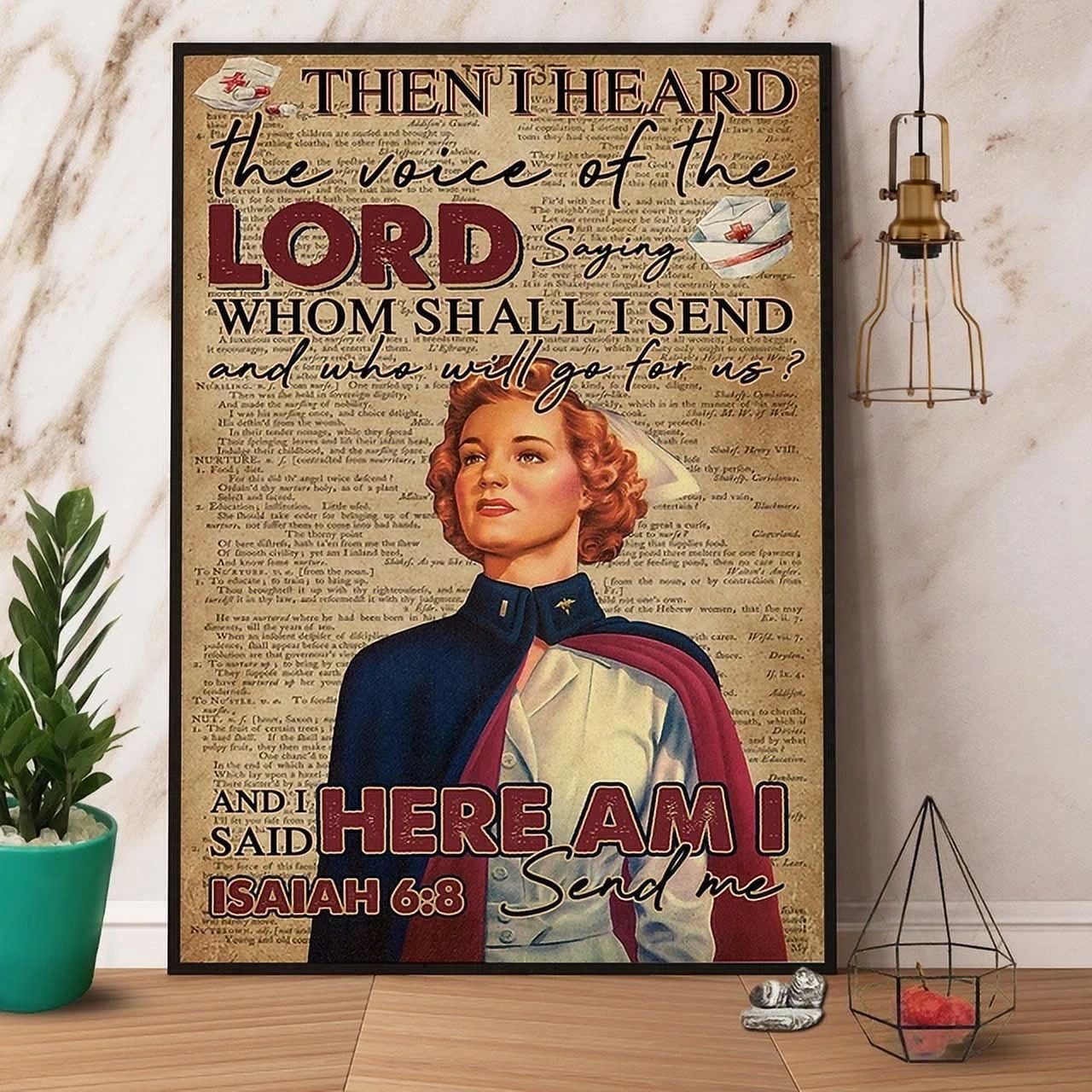 Dictionary Nurse Then I Heard The Voice Of The Lord Vintage Vertical ...
