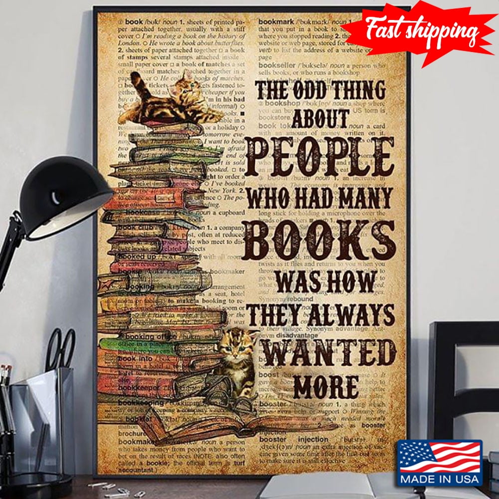 Dictionary Theme Cats The Odd Thing About People Who Had Many Books Was ...