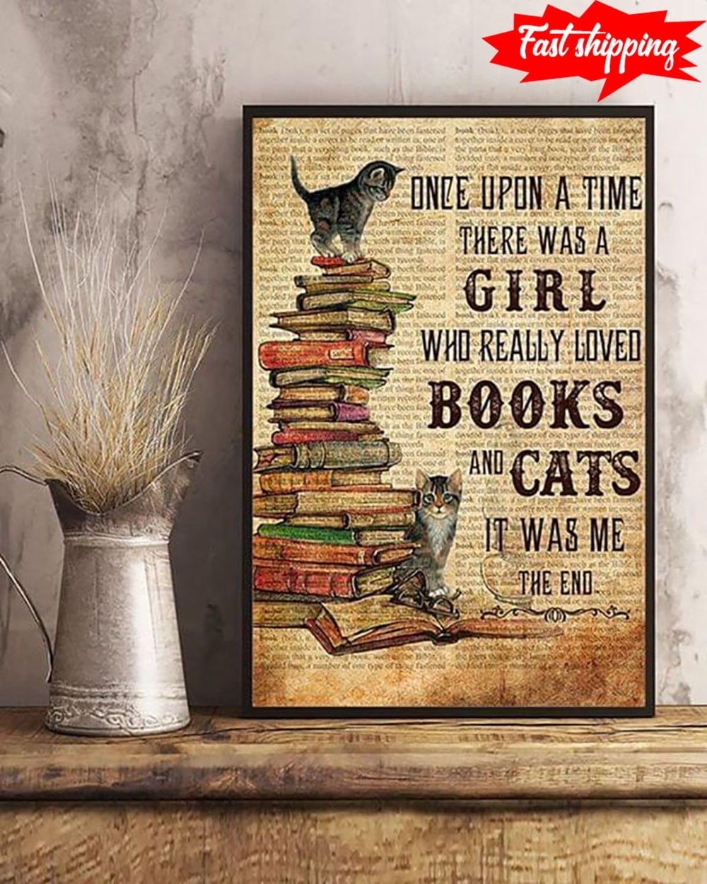 Dictionary Theme Domestic Shorthair Cat Once Upon A Time There Was A ...