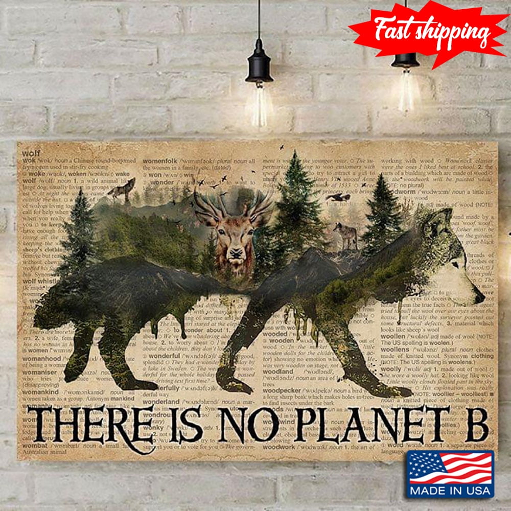 Dictionary Theme Forest Animals There Is No Planet B 24 x 36 Inch ...