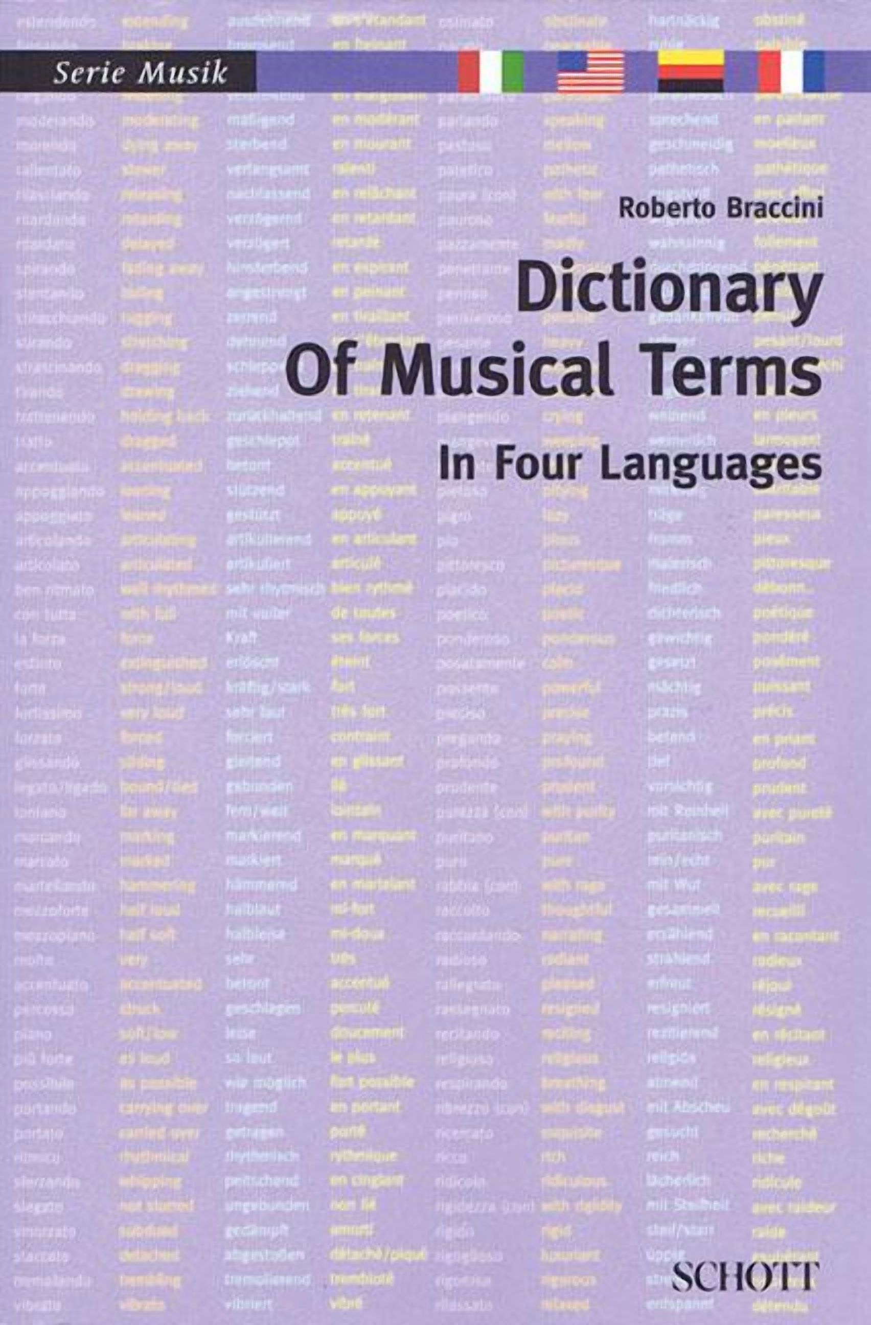 Dictionary of Musical Terms in Four Languages: Italian, English, German ...