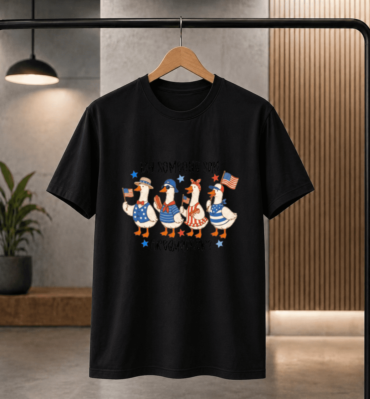 Did Someone Say Firecracker Geese Funny Patriotic 4th of July Unisex T ...