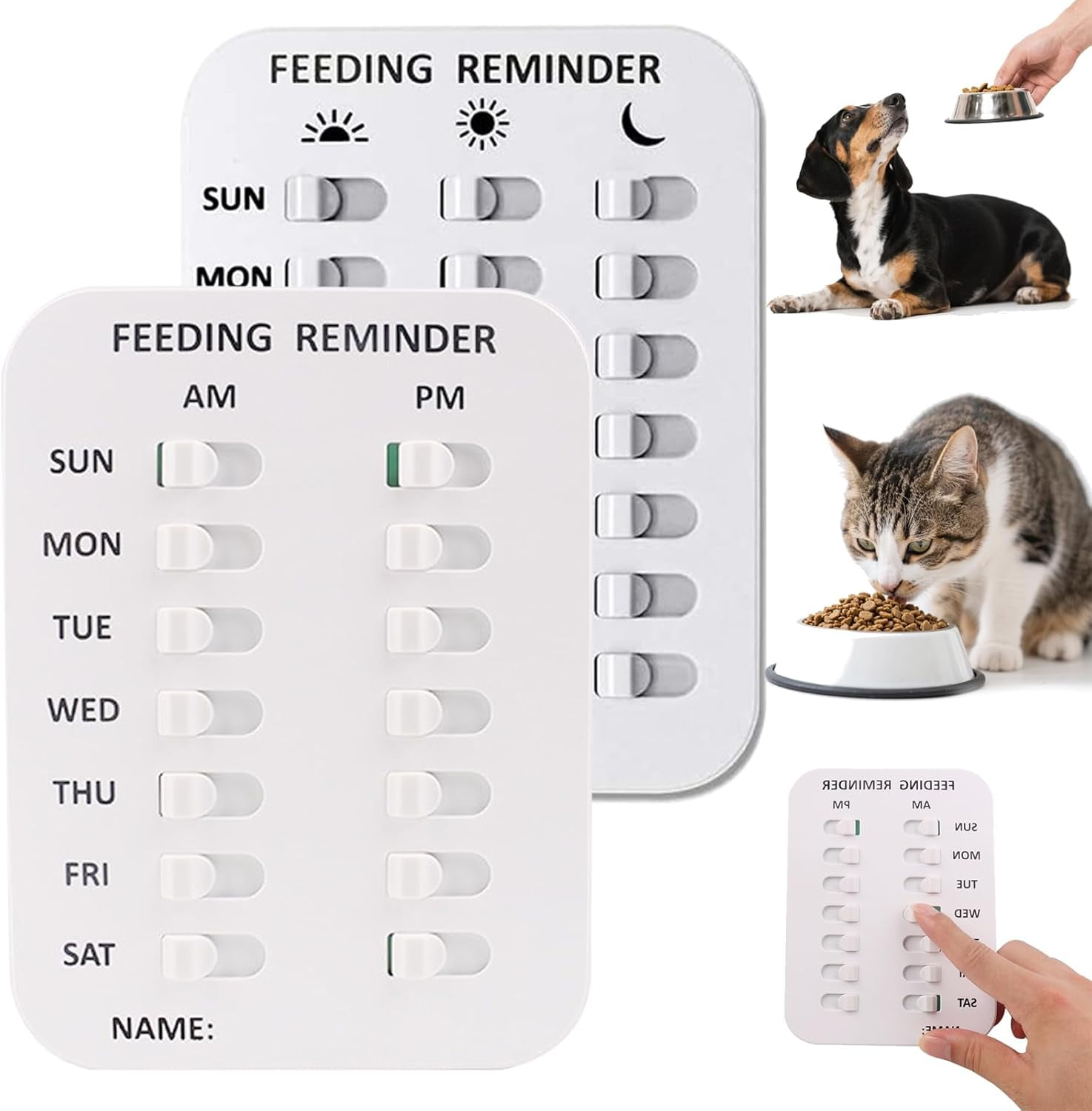 Did You Feed The Cat Tracker, Magnetic Pet Feeding Reminder with AM/PM ...