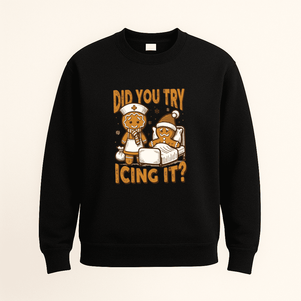 Did You Try Icing It Funny Gingerbread Cookie Holiday Humor Quote ...