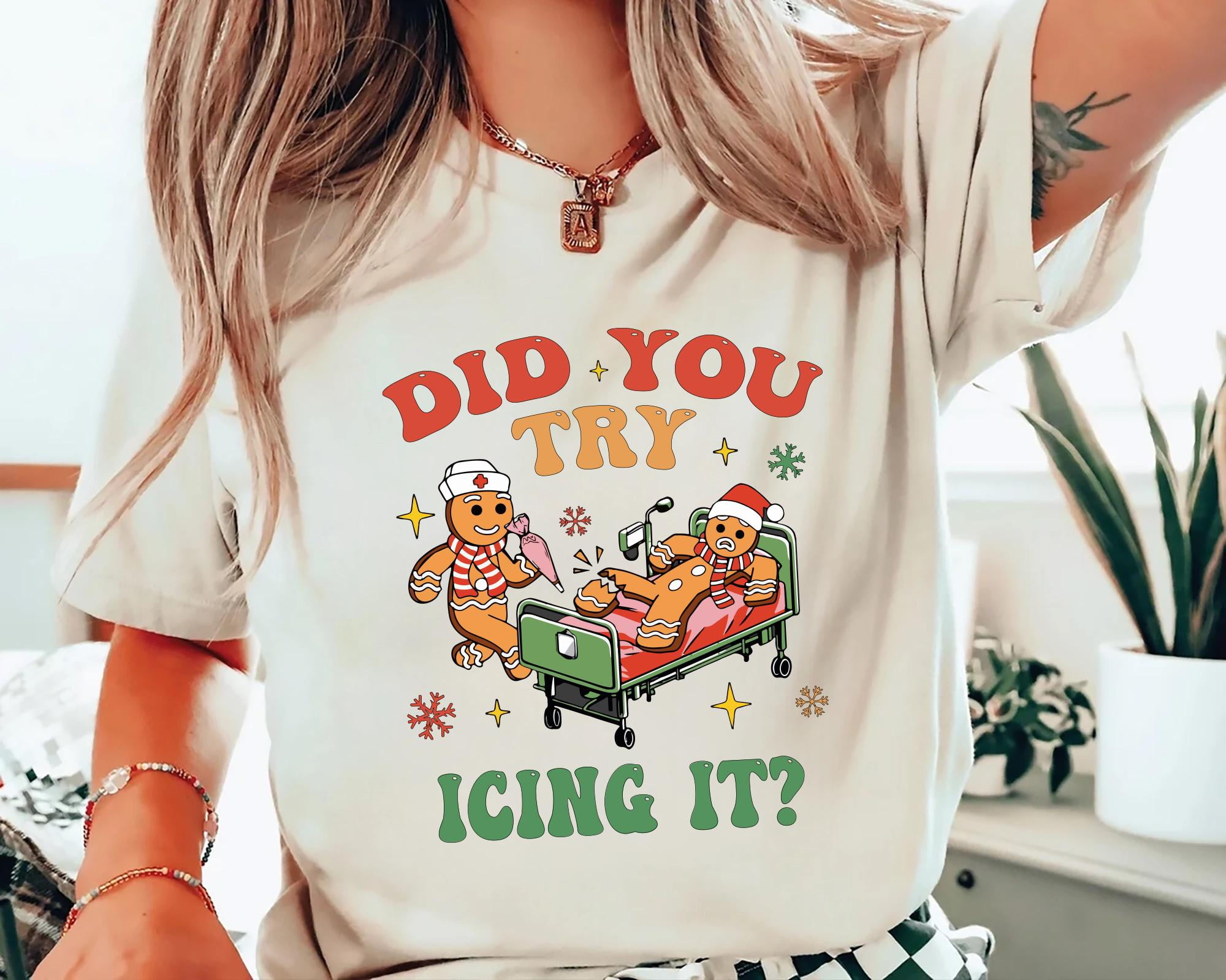 Did You Try Icing It Shirt, School Nurse Christmas Sweater, Funny ...