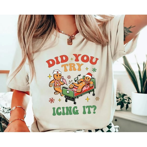 Did You Try Icing It Shirt, School Nurse Christmas Sweater, Funny ...