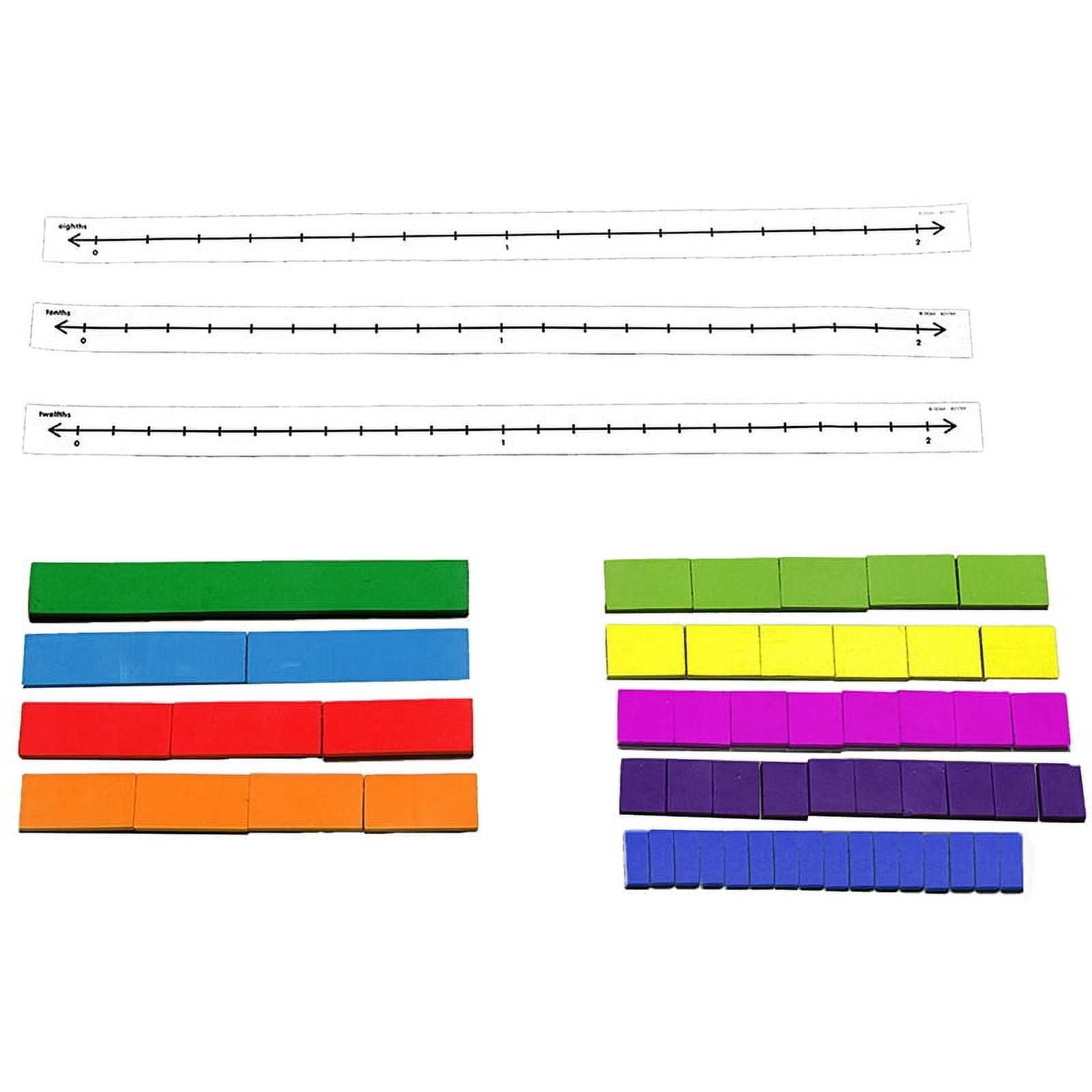 Fraction Tile Number Line Set - Walmart.com