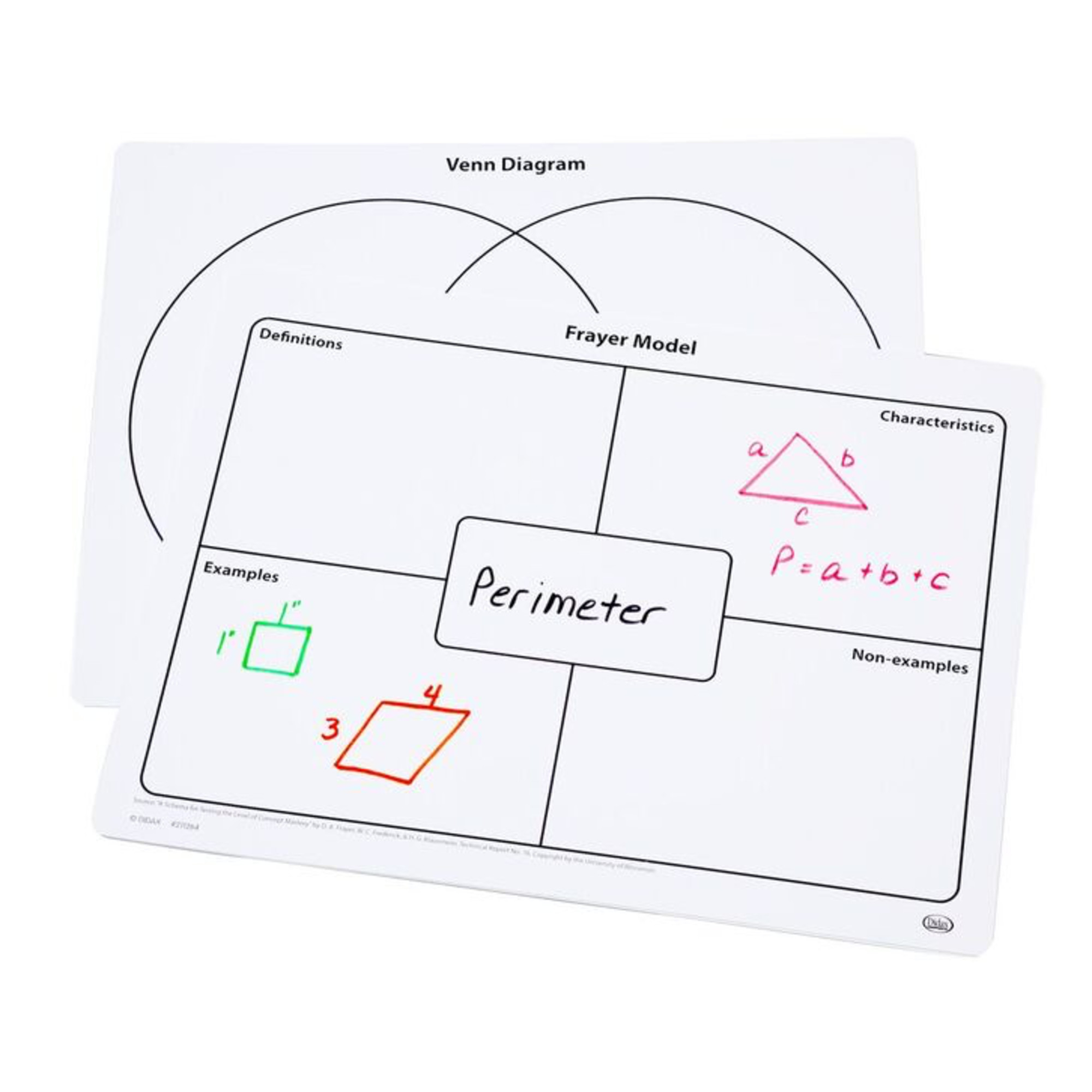 Didax Frayer Model & Venn Diagram Write-On/Wipe-Off Mats, Set of 10 ...